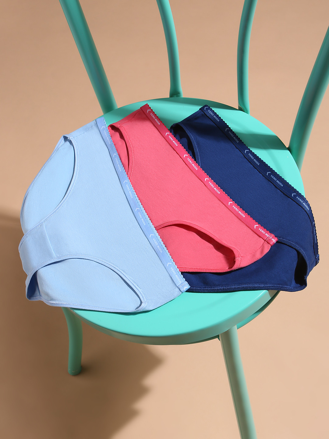 Buy Vero Moda Intimates Women Pack Of 3 Solid Hipster Briefs - Briefs ...