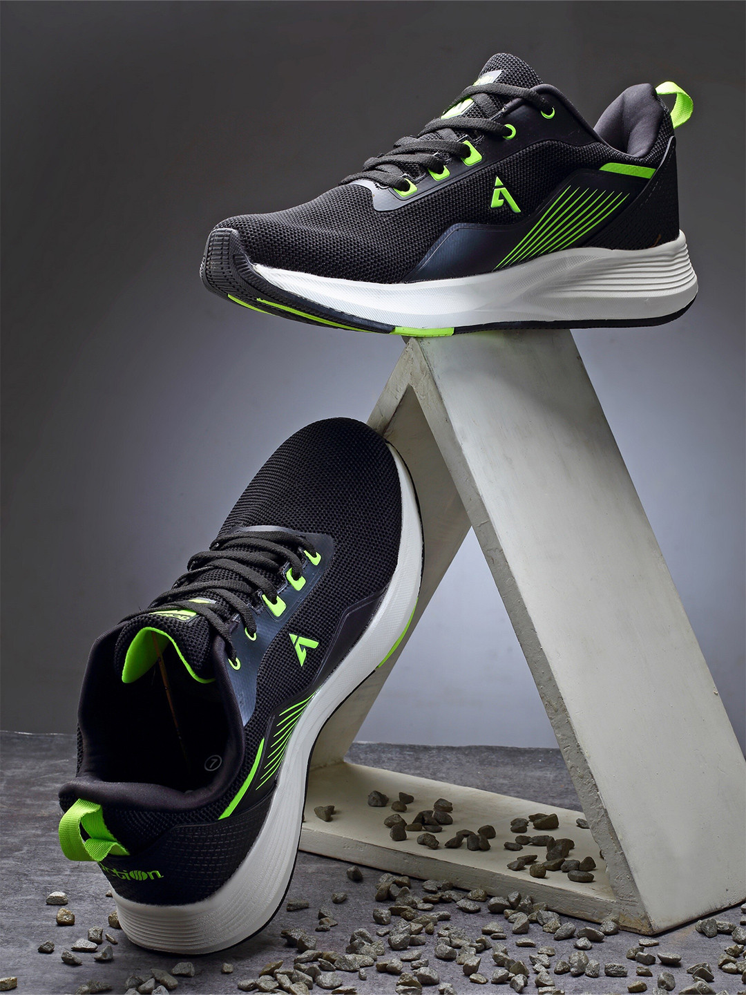 Buy Action Men Black Mesh Running Non Marking Shoes - Sports Shoes for ...