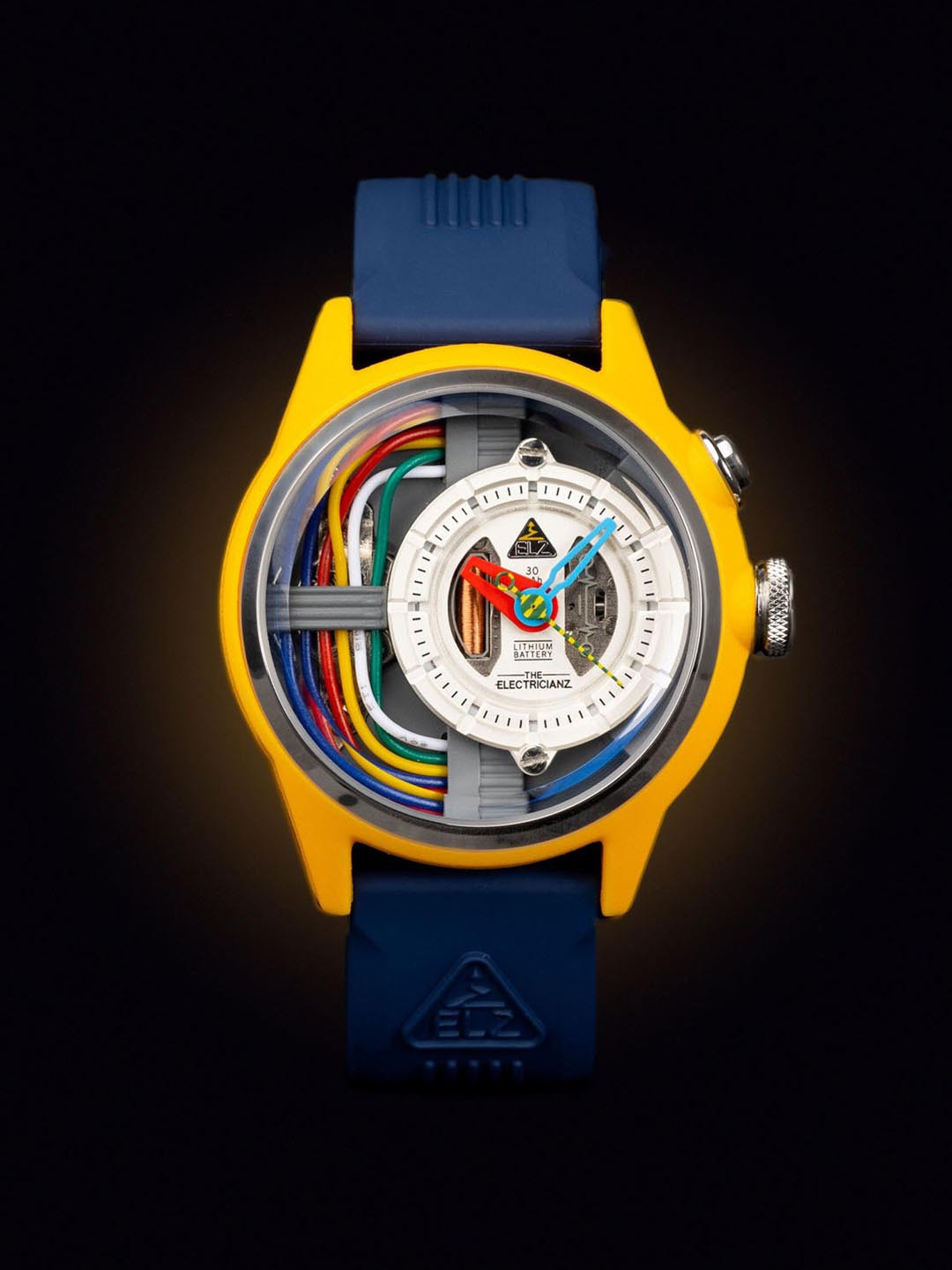 Buy THE ELECTRICIANZ Men Blue Cable Z Swiss Design 4 LED Module Watch ...