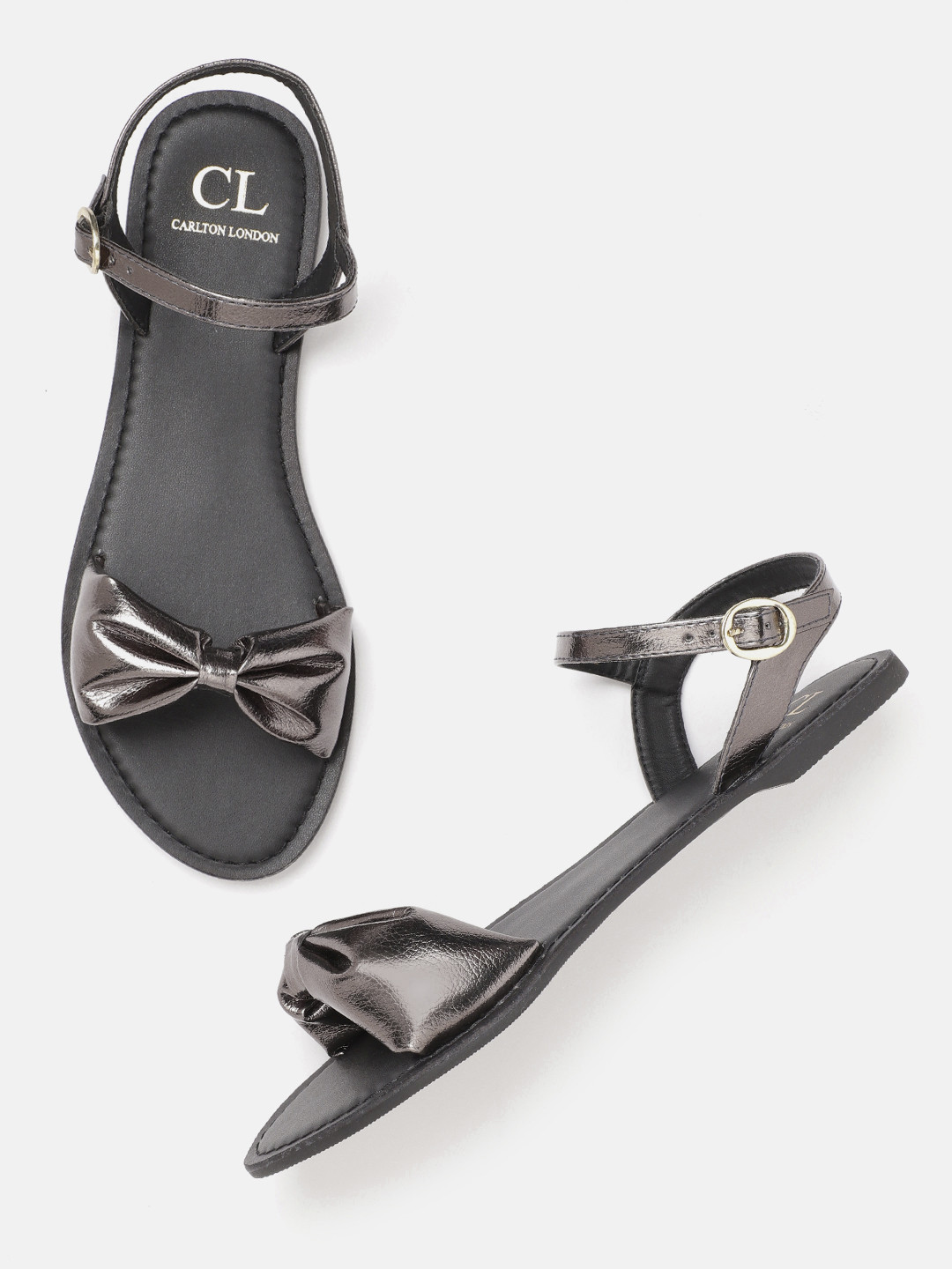 Buy Carlton London Women Open Toe Flats With Bow Detail - Flats for ...