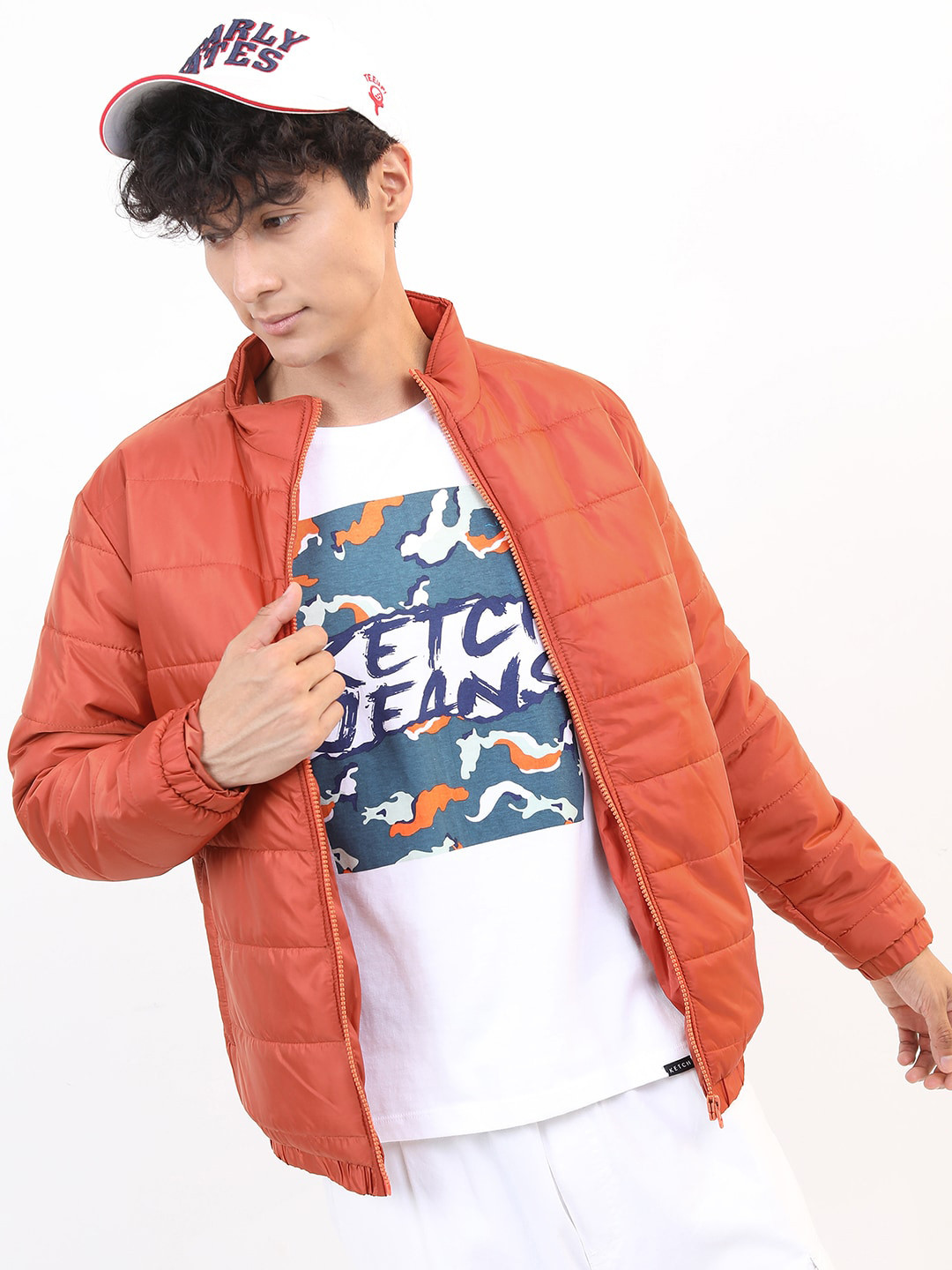 Buy KETCH Men Rust Solid Puffer Jacket - Jackets for Men 20817570 | Myntra