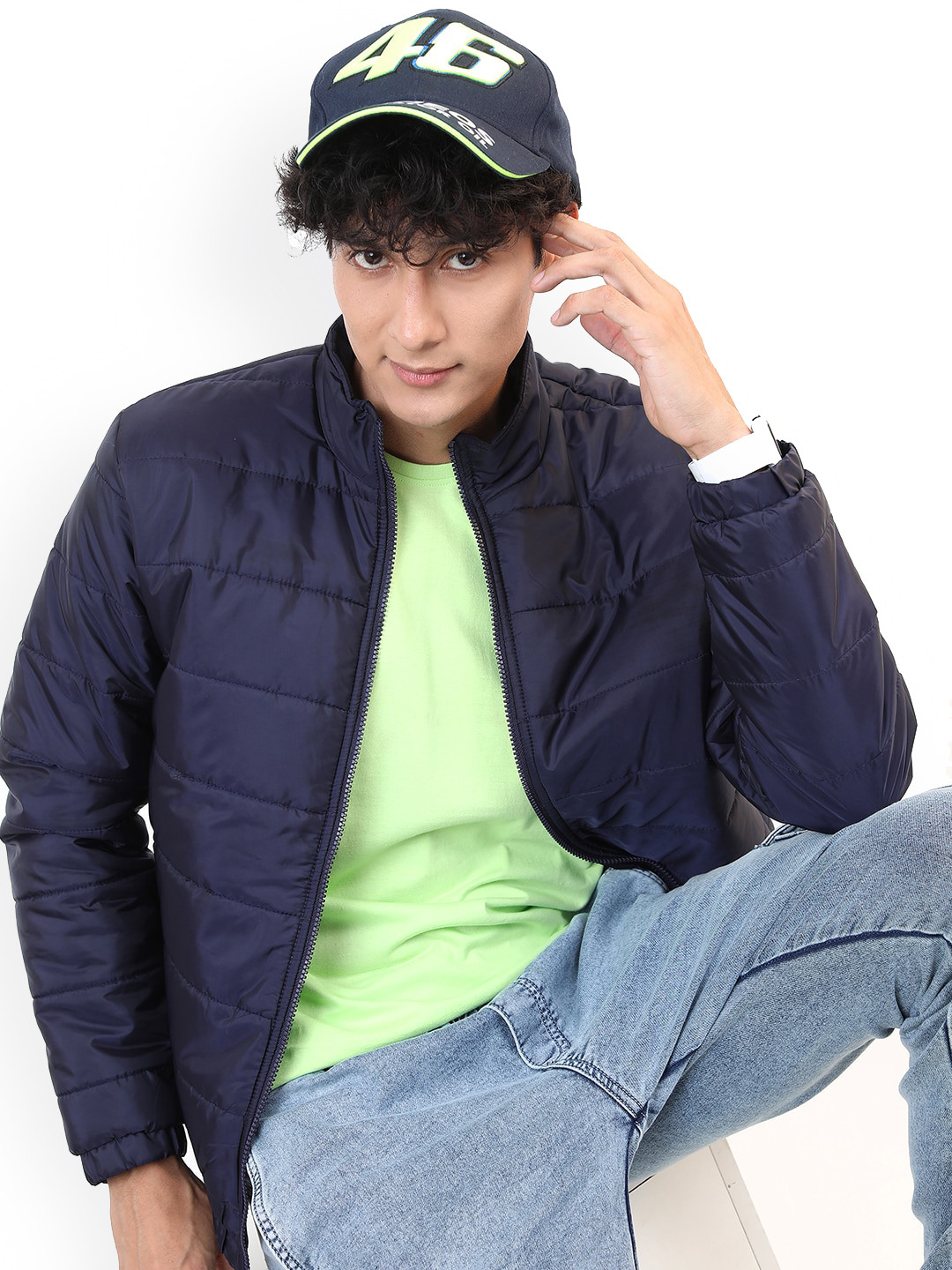 Buy KETCH Men Blue Solid Puffer Jacket - Jackets for Men 20817578 | Myntra