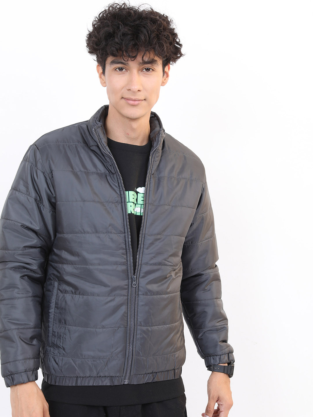 Buy KETCH Men Grey Solid Puffer Jacket - Jackets for Men 20817586 | Myntra