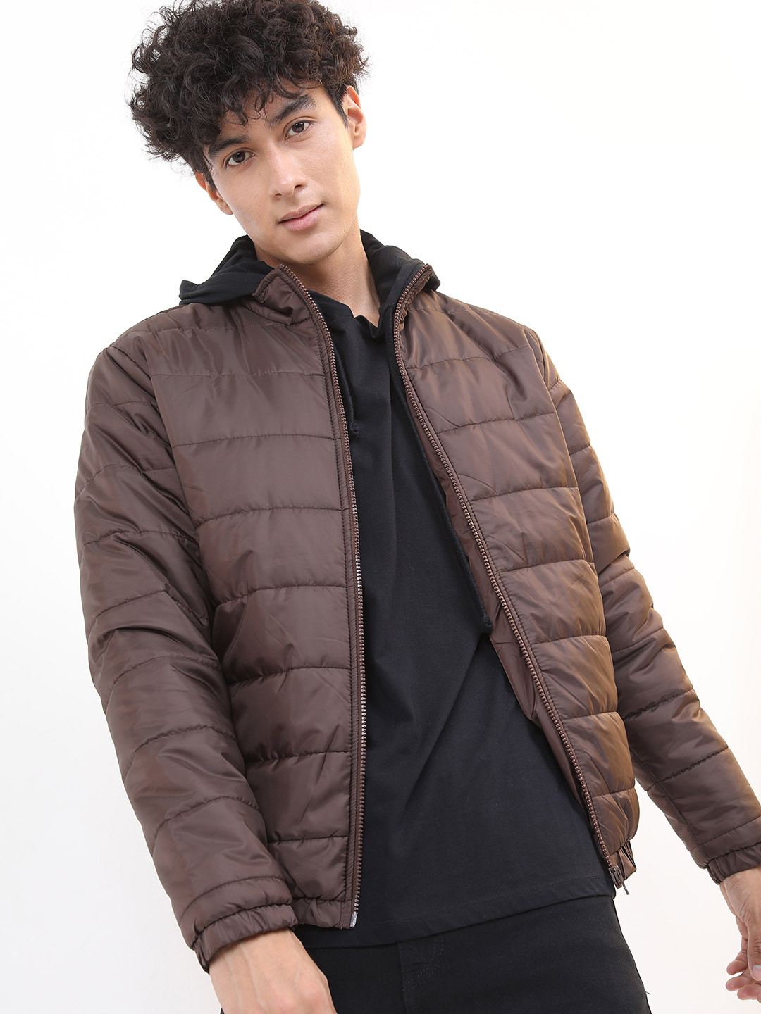 Buy KETCH Men Brown Solid Puffer Jacket - Jackets for Men 20817632 | Myntra