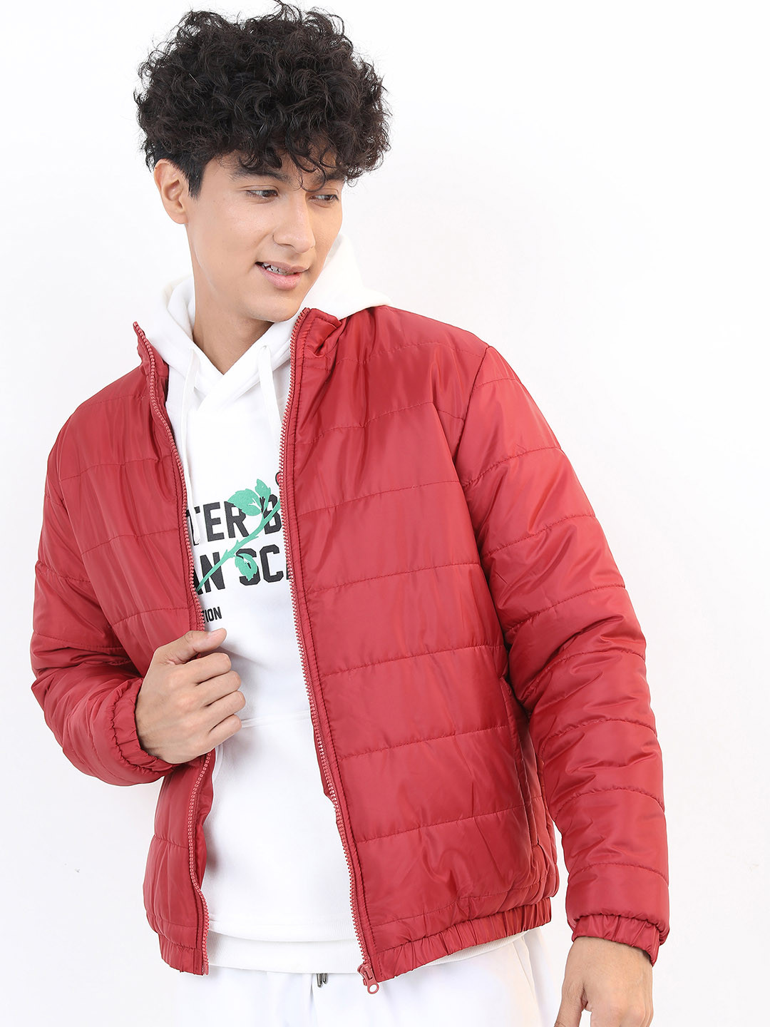 Buy KETCH Men Red Solid Puffer Jacket - Jackets for Men 20817634 | Myntra