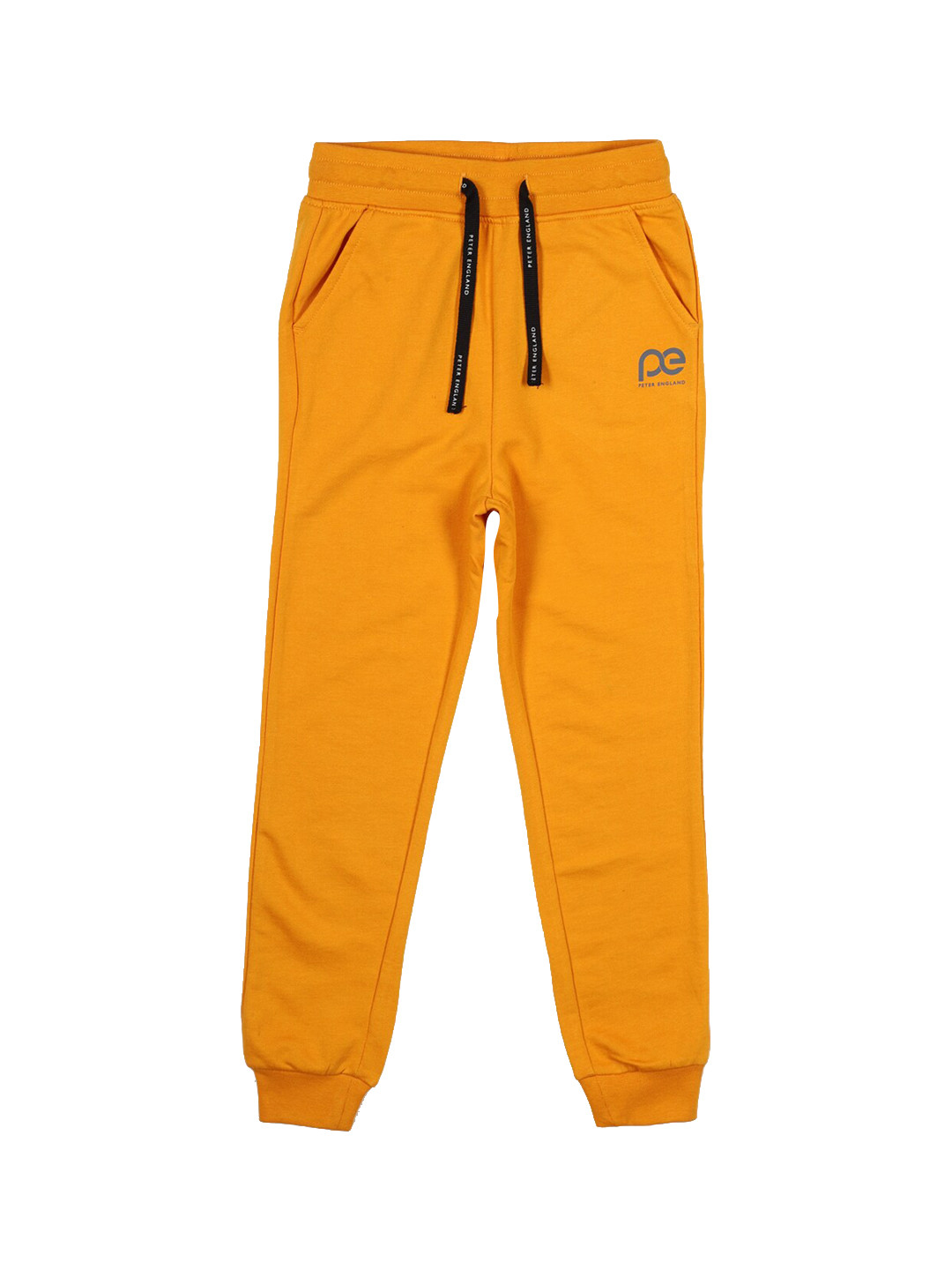 Buy Peter England Boys Mustard Yellow Solid Joggers - Track Pants for ...