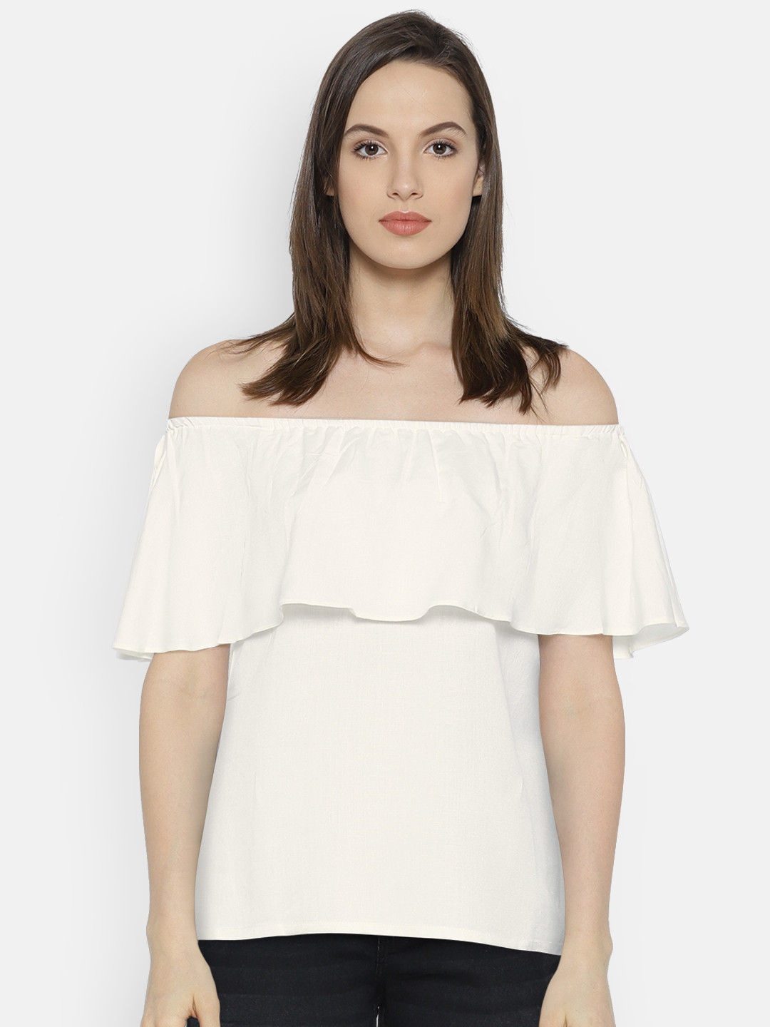 Buy AND Women Off White Solid Top - Tops for Women 2082613 | Myntra