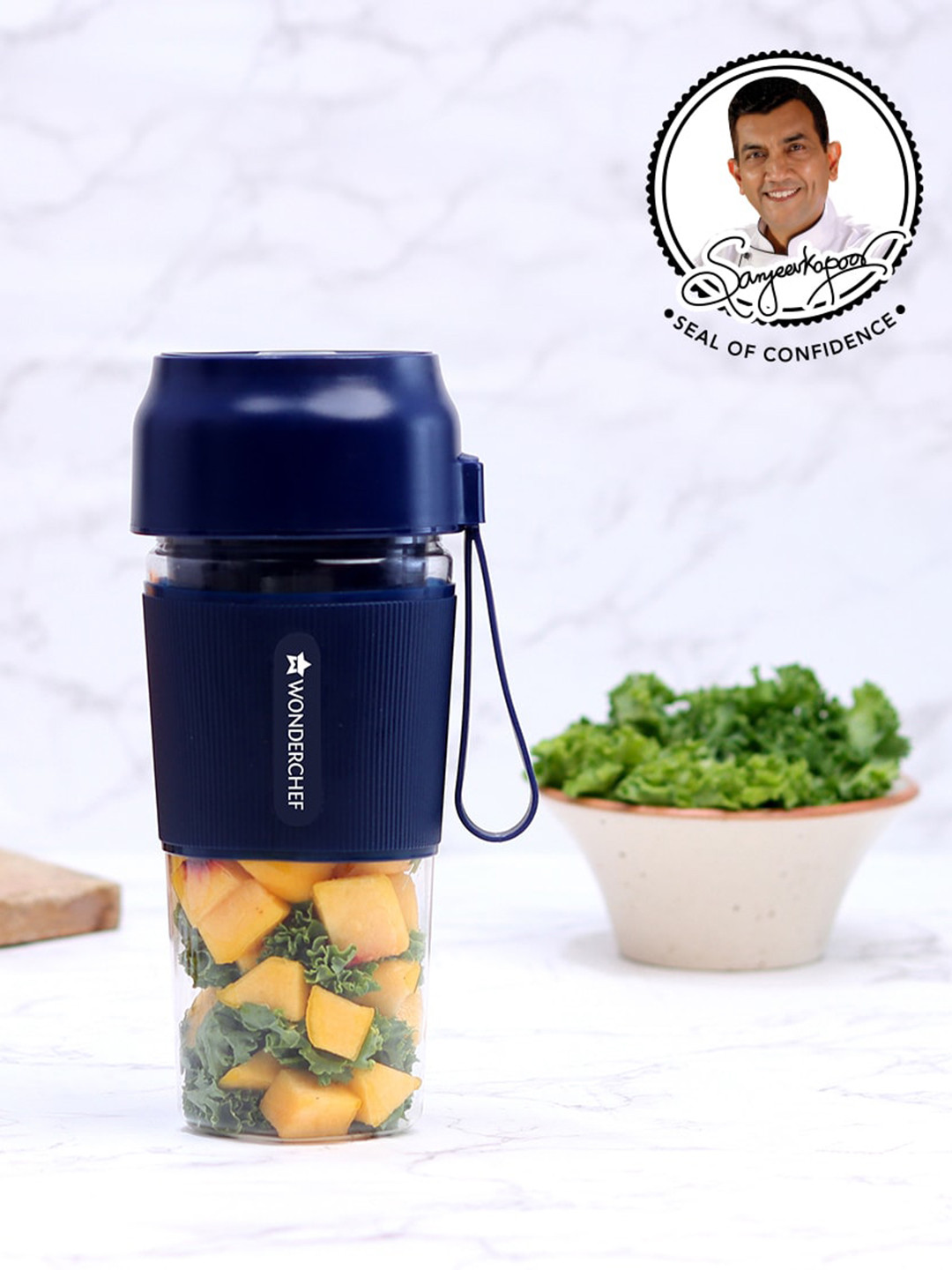 Buy Wonderchef Blue Nutri Cup Portable Blender With USB Charging 300ml ...