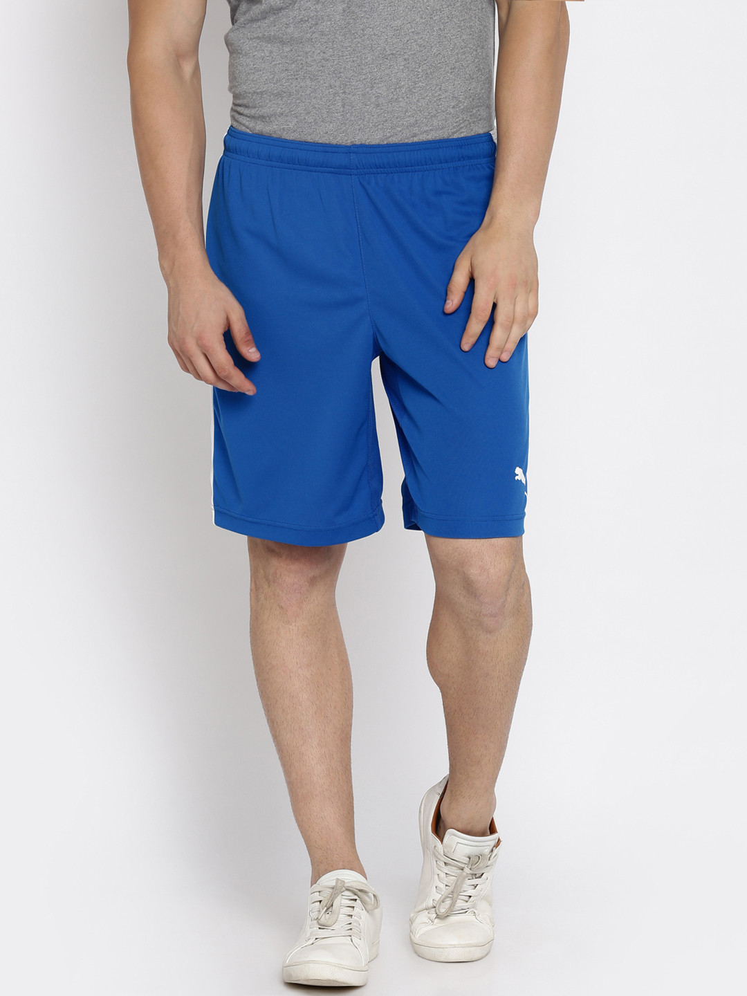Buy Puma Men Blue Solid Regular Fit Sports Shorts - Shorts for Men ...