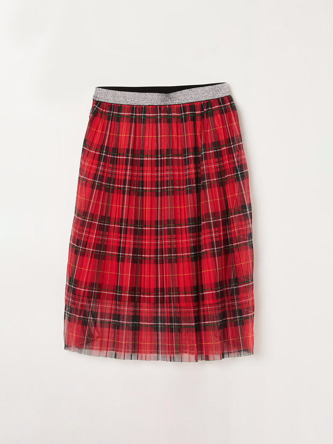 Buy Fame Forever By Lifestyle Girls Red Checked A Line Skirt - Skirts ...