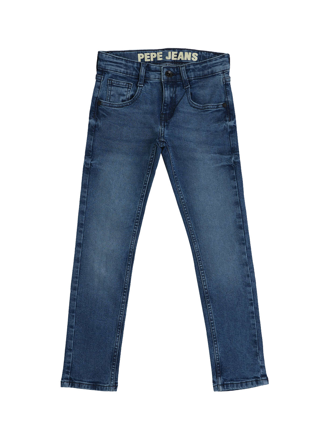 Buy Pepe Jeans Boys Blue Slim Fit Mid Rise Light Fade Stretchable Jeans ...