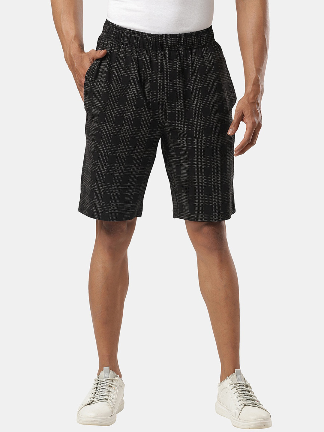 Buy Jockey Men Black Checked Shorts - Shorts for Men 20839526 | Myntra