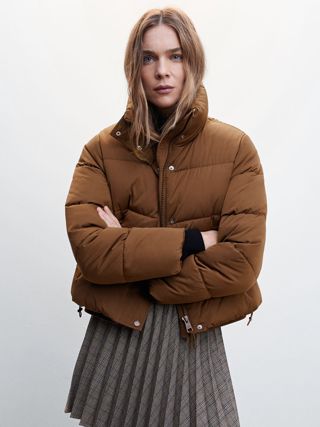 Buy MANGO Women Crop Puffer Jacket - Jackets for Women 20841224 | Myntra