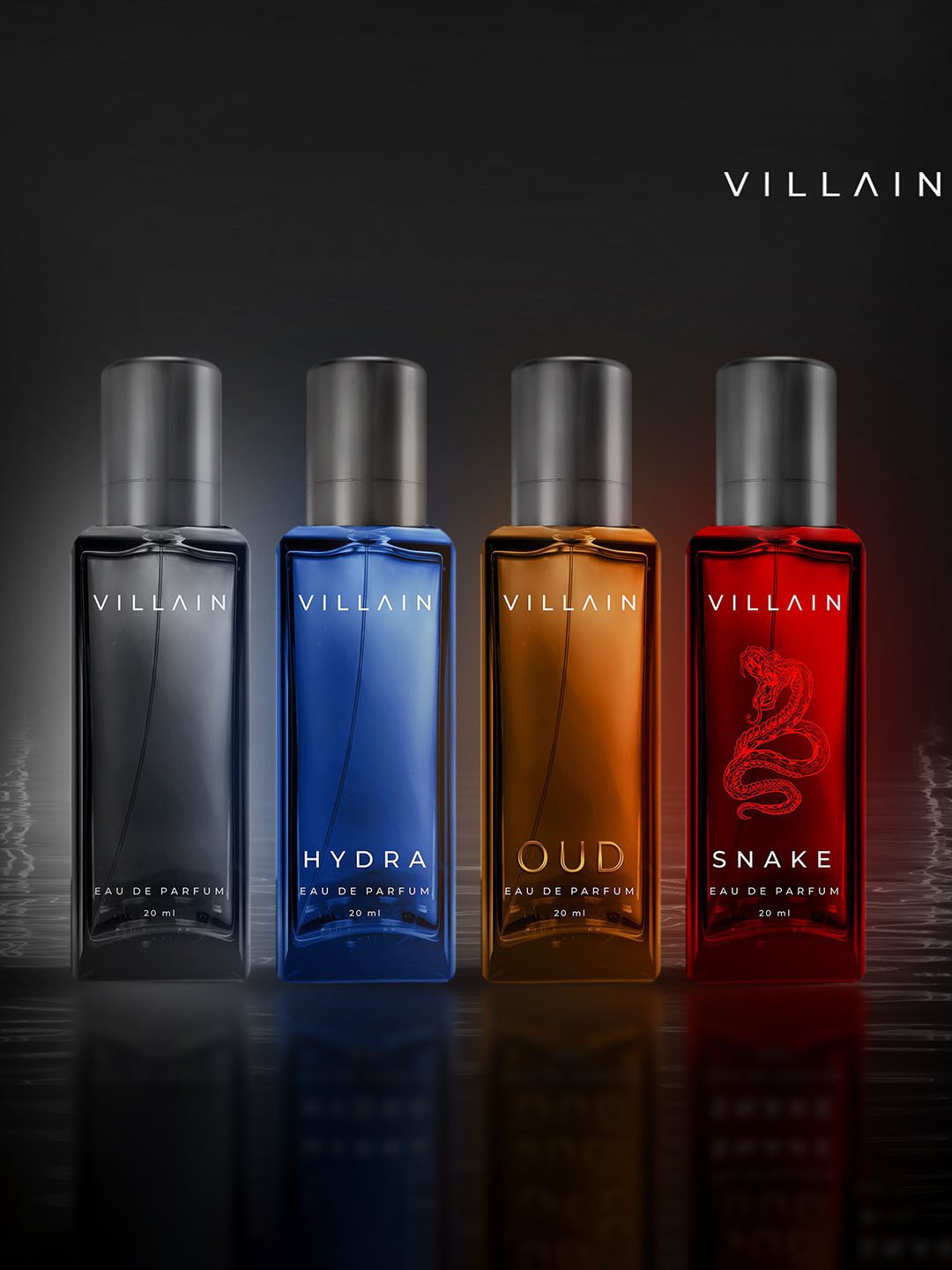Buy VILLAIN Rebel Men Set Of 4 Oud, Snake & Hydra Eau De Parfum 20ml ...