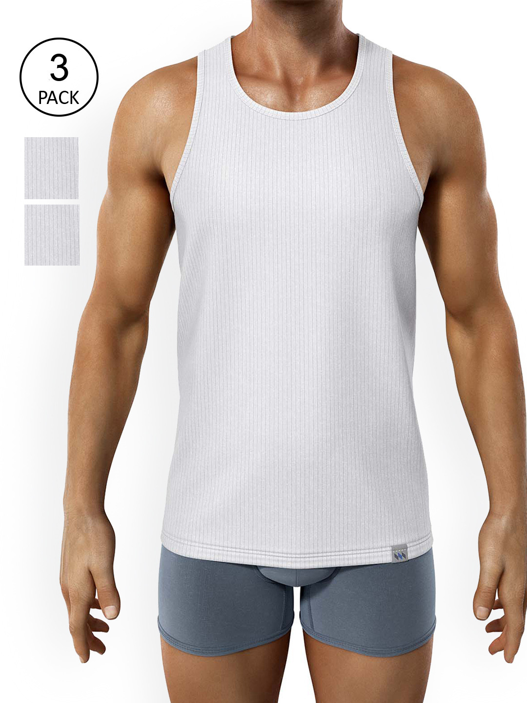 Buy MODERN CREW Men Pack Of 3 Premium Bamboo Vests - Innerwear Vests ...