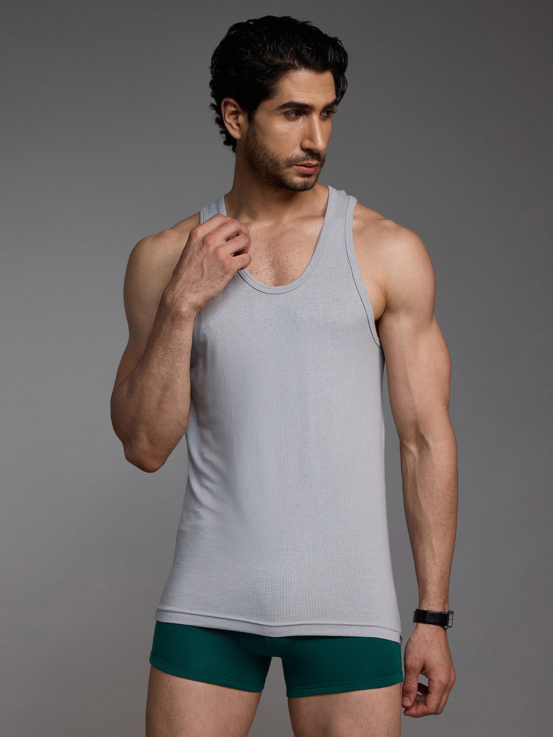 Buy MODERN CREW Men Premium Bamboo Vests MC VS 002 RF GR - Innerwear ...