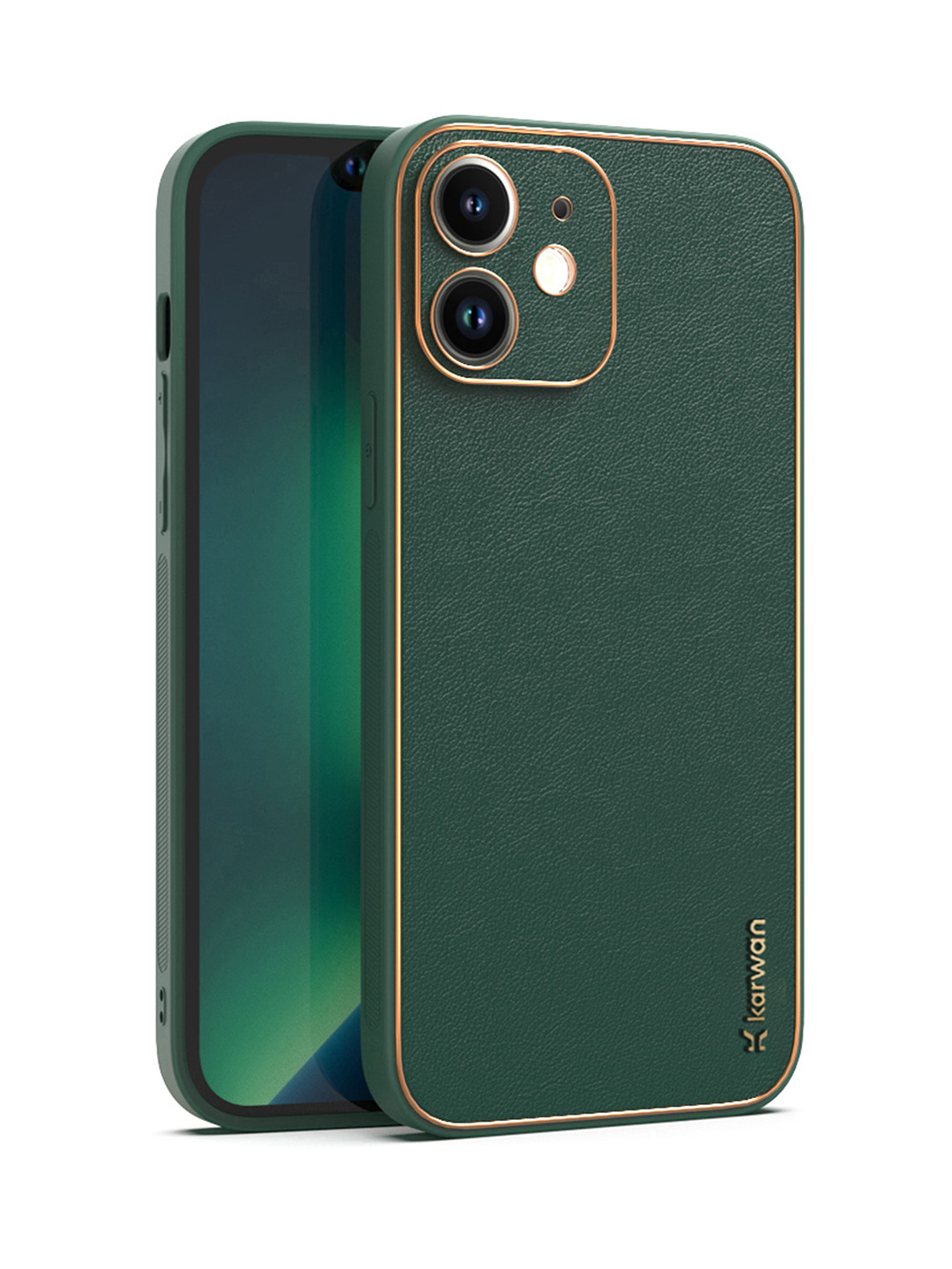 Buy Karwan Green Leather IPhone 12 Mini Back Case - Mobile Accessories ...