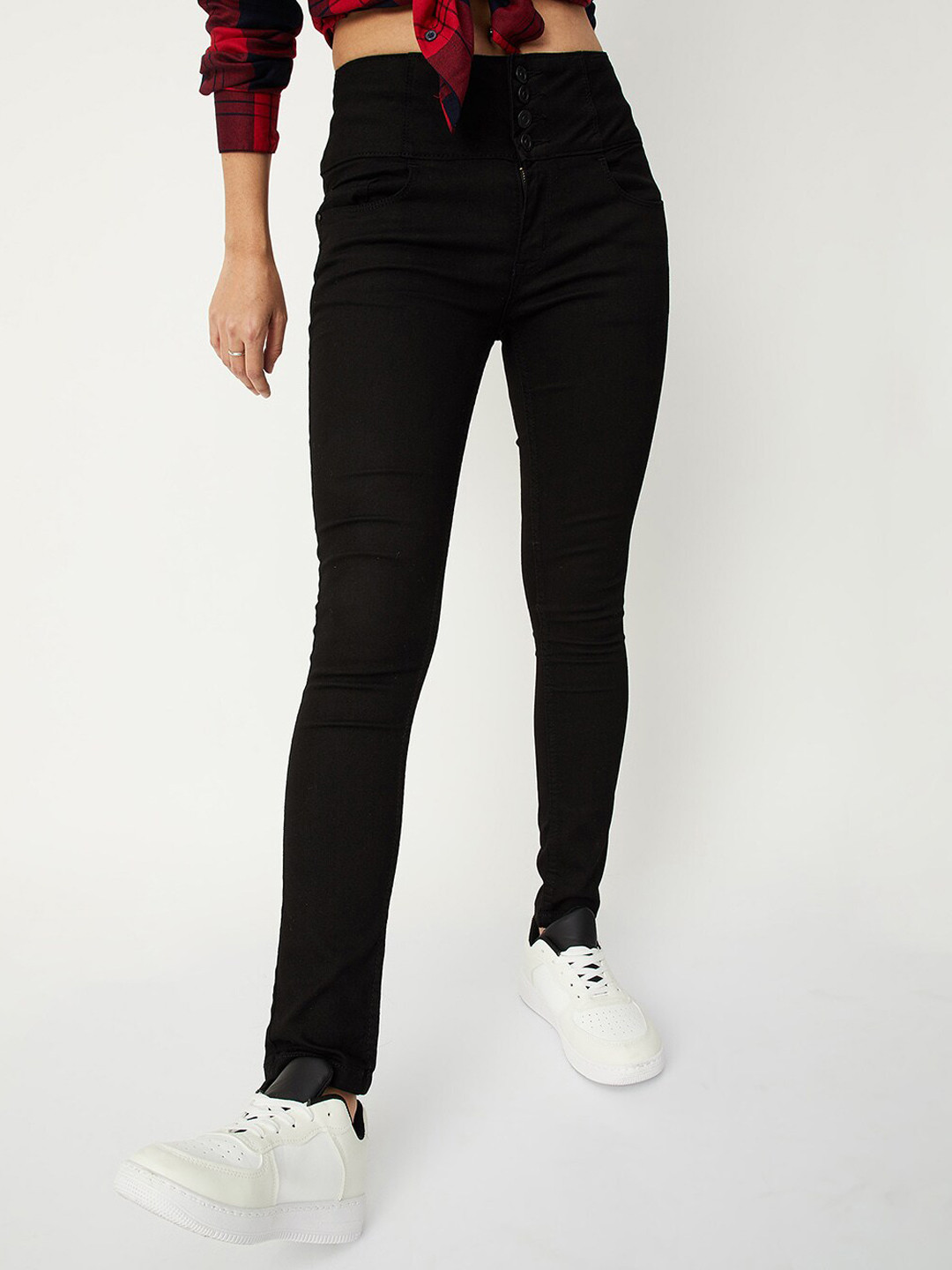 Buy Max Women Black Slim Fit Jeans - Jeans for Women 20849724 | Myntra
