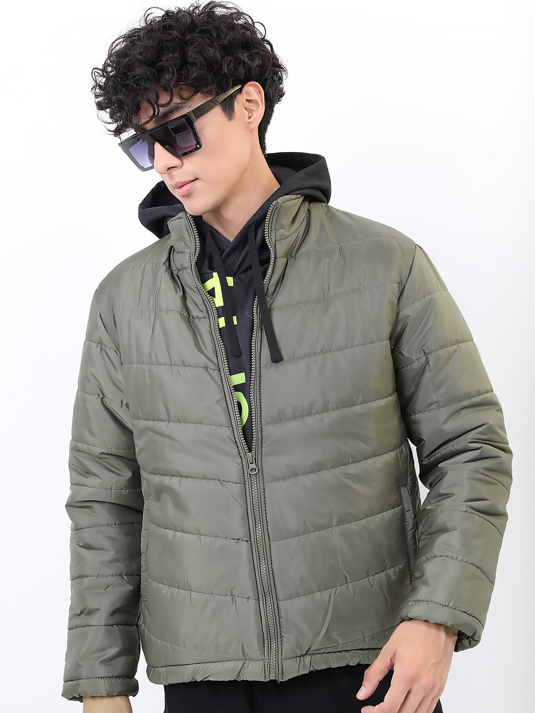 Buy HIGHLANDER Men Olive Green Padded Jacket - Jackets for Men 20849916 ...