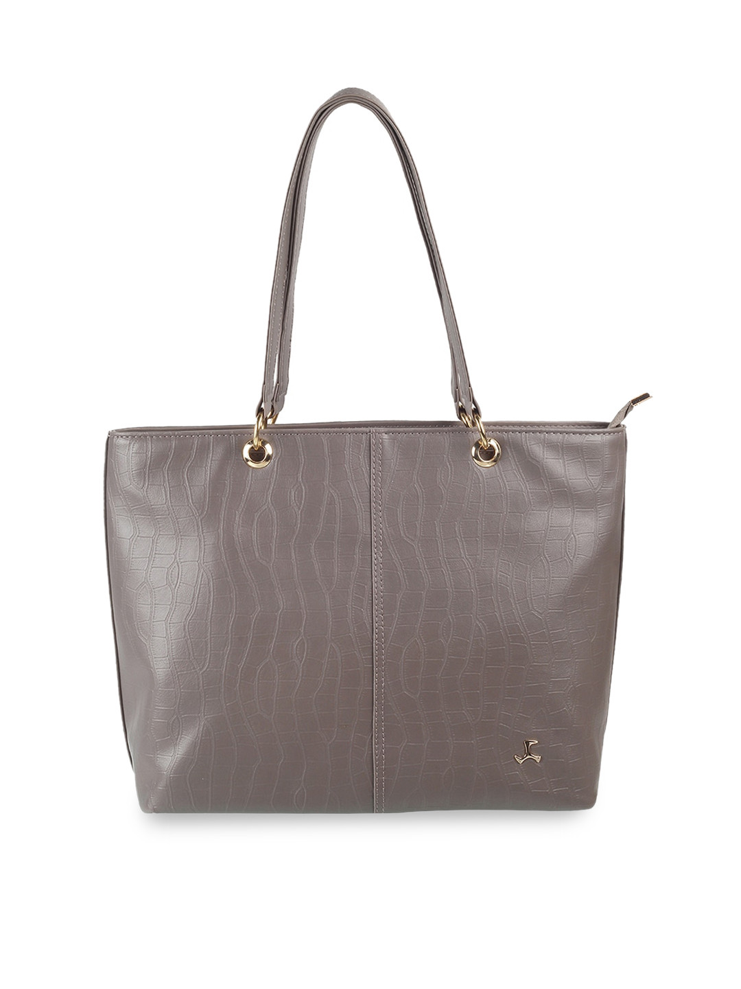 Buy Mochi Grey Textured PU Structured Shoulder Bag - Handbags for Women ...