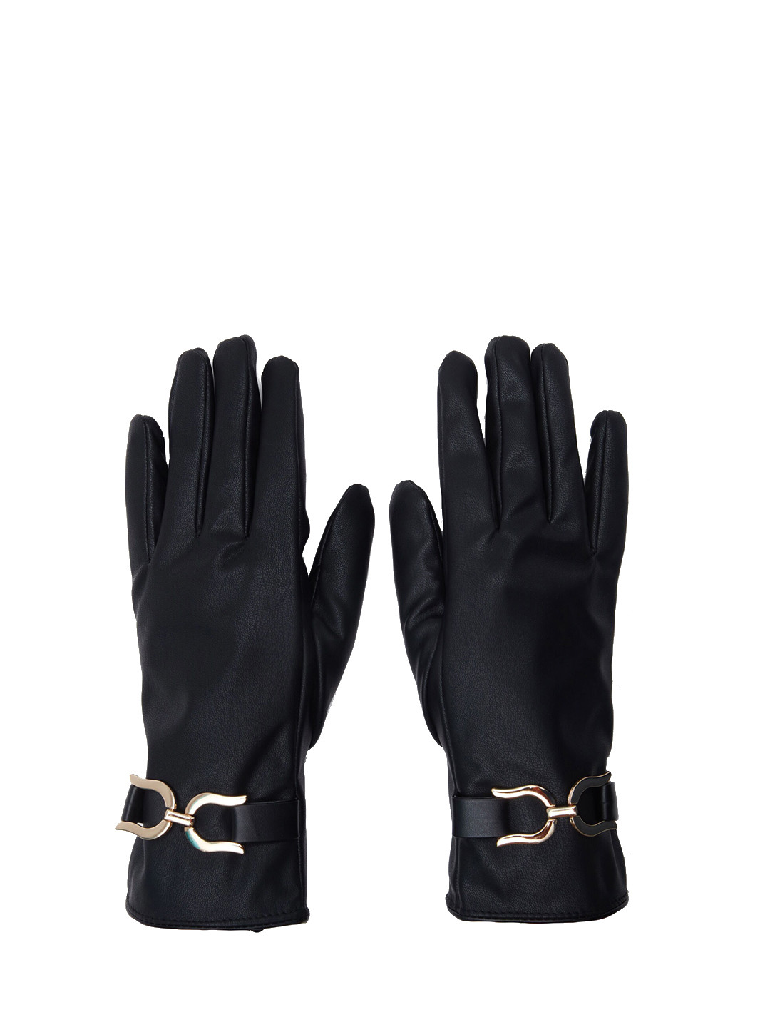 Buy 20Dresses Women Black Solid Winter Buckle Gloves - Gloves for Women ...