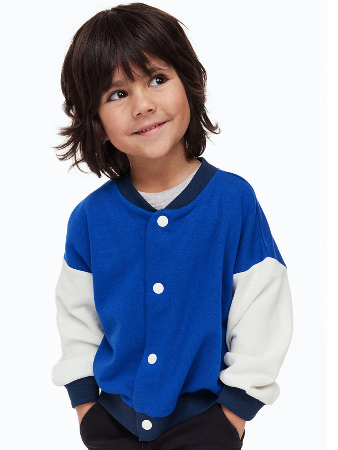 Buy H&M Boys Blue White Baseball Jacket - Jackets for Boys 20863020 ...