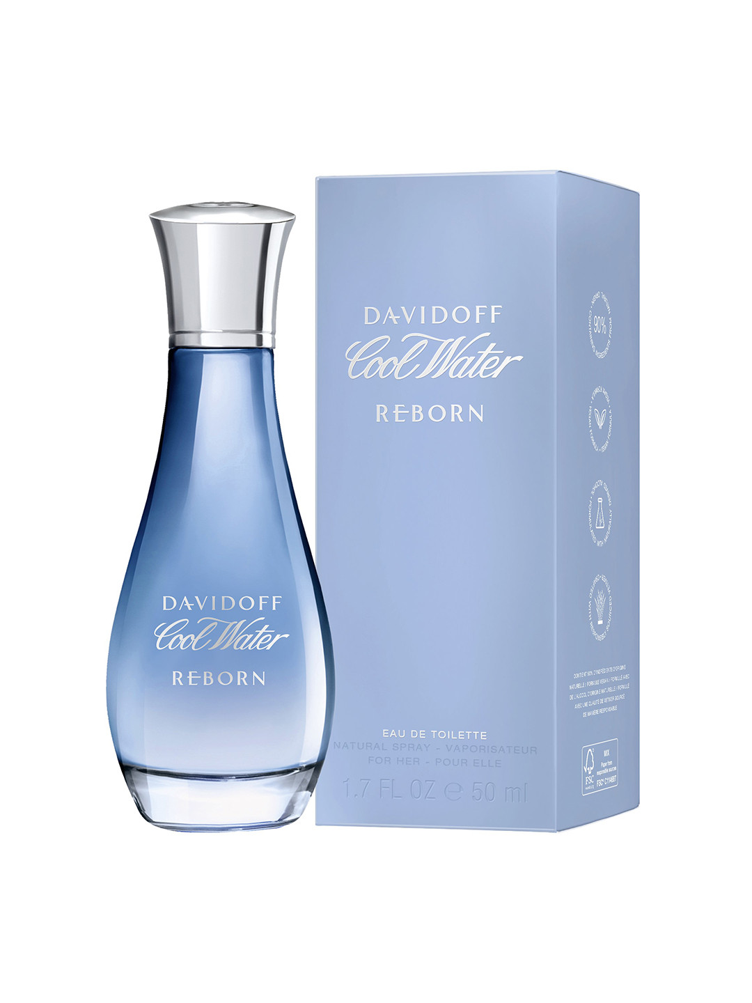Buy DAVIDOFF Women Cool Water Reborn Eau De Toilette 50 Ml - Perfume ...