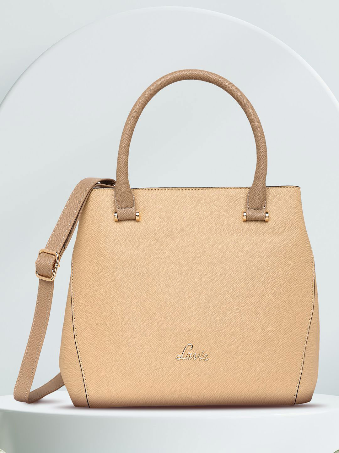 Buy Lavie Beige Structured Handheld Bag - Handbags for Women 20877208 ...