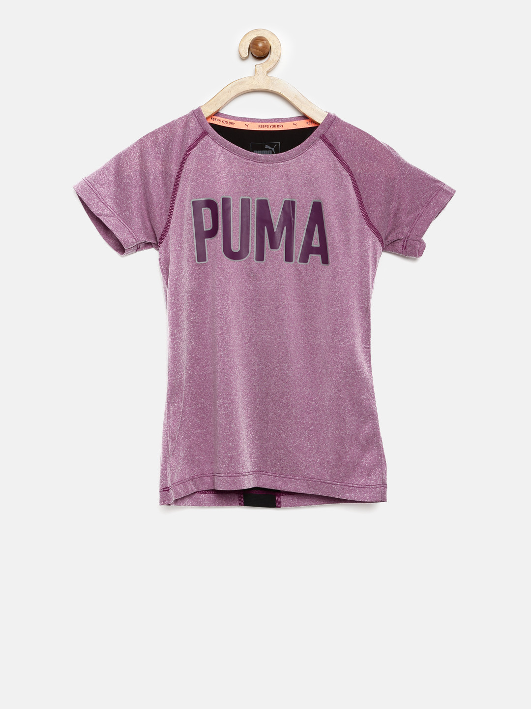 Buy Puma Girls Lavender Printed DryCell Training T Shirt - Tshirts for ...