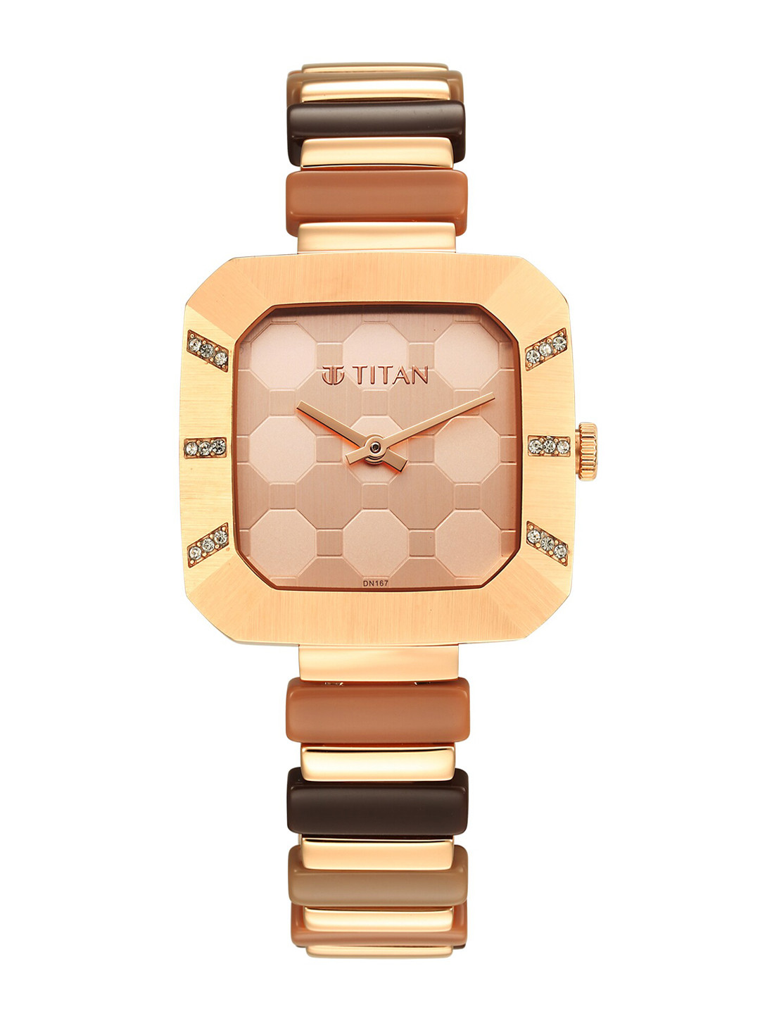 Buy Titan Women Gold Toned Brass Dial & Gold Toned Bracelet Style ...