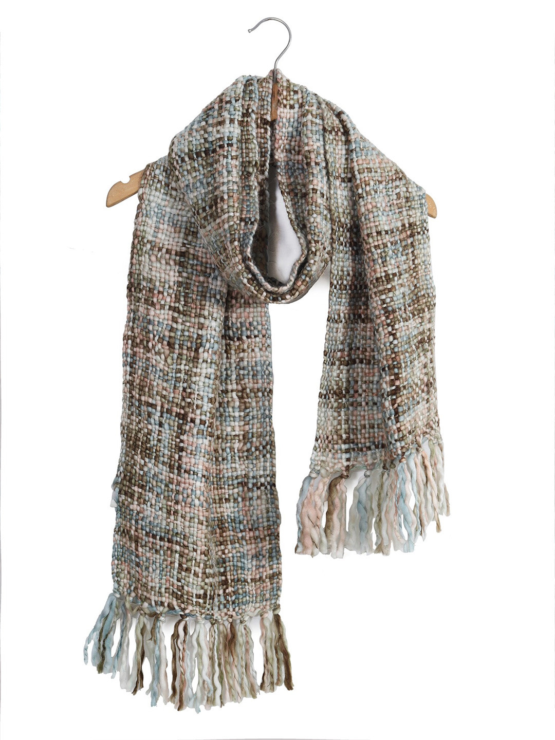 Buy HANDICRAFT PALACE Women Turquoise Blue & White Checked Acrylic ...