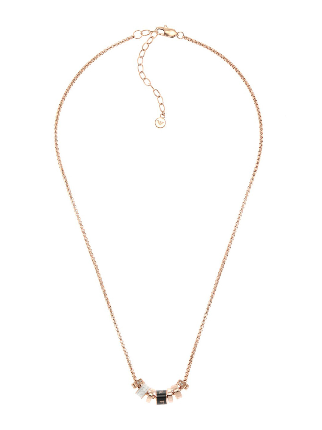 Buy Emporio Armani Rose Gold & White Necklace - Necklace And Chains for ...