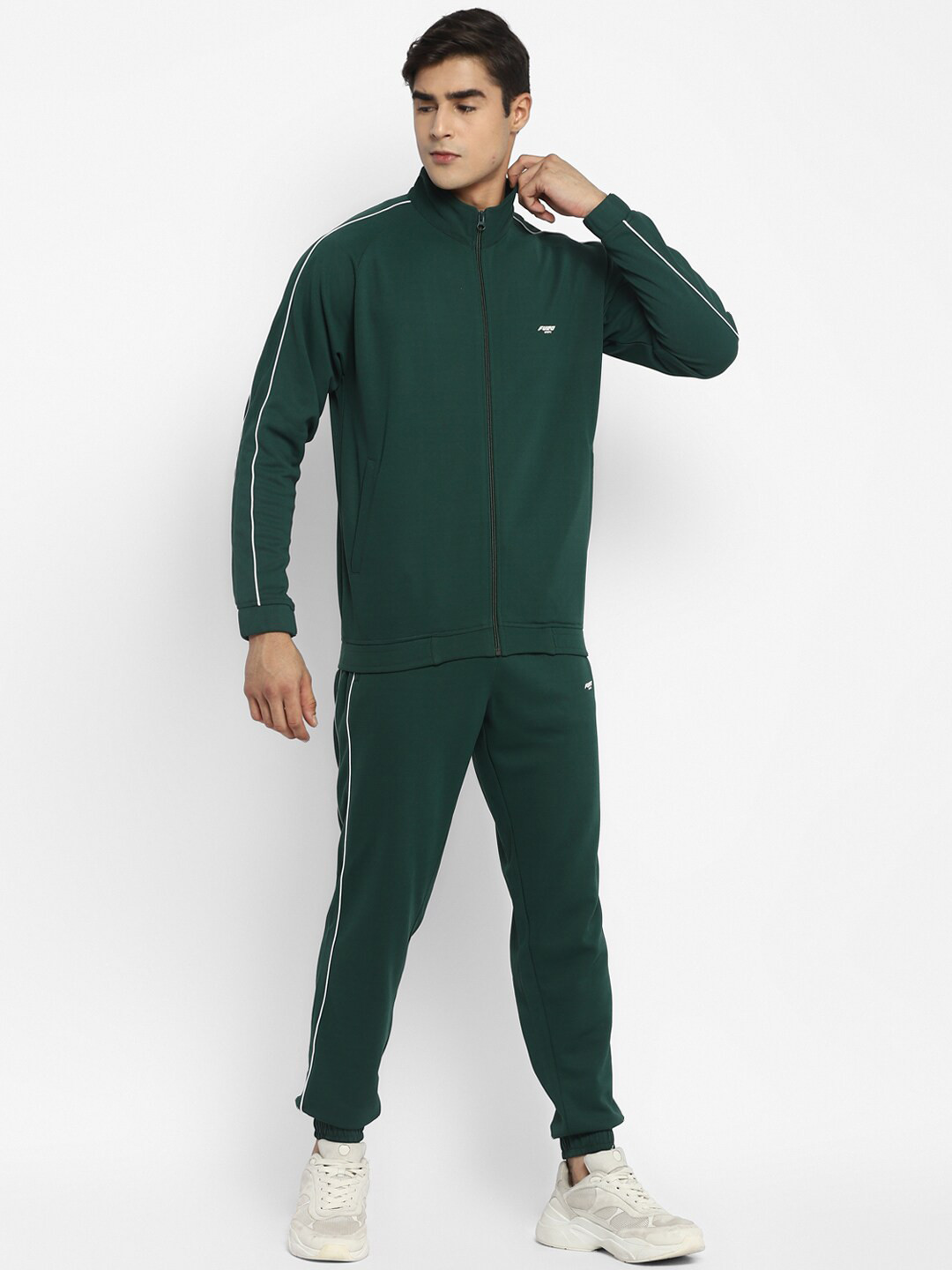 Buy FURO By Red Chief Men Dark Green Solid Tracksuits - Tracksuits for ...