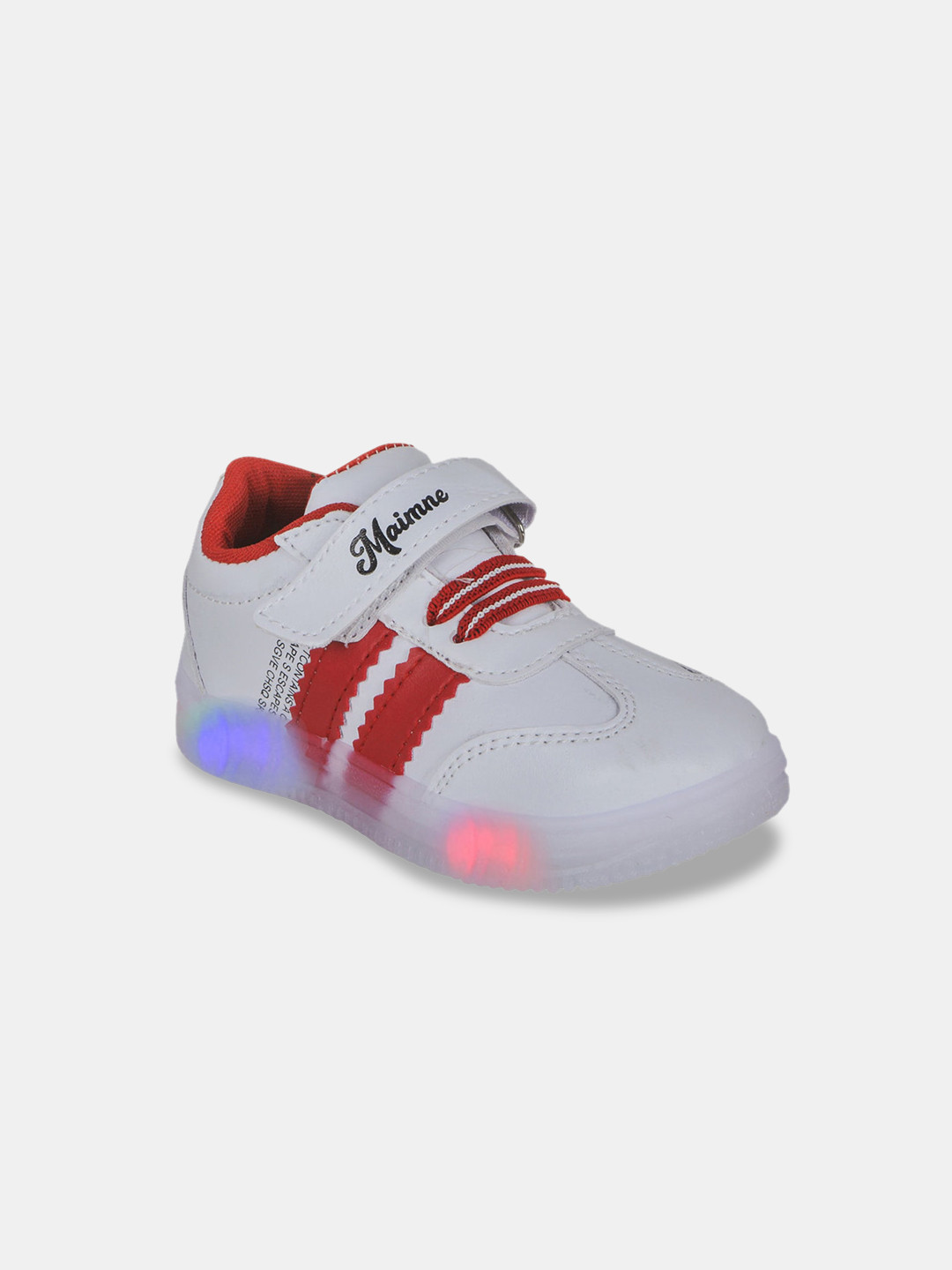 Buy Hopscotch Kids White & Red PU Sneakers - Casual Shoes for Unisex ...