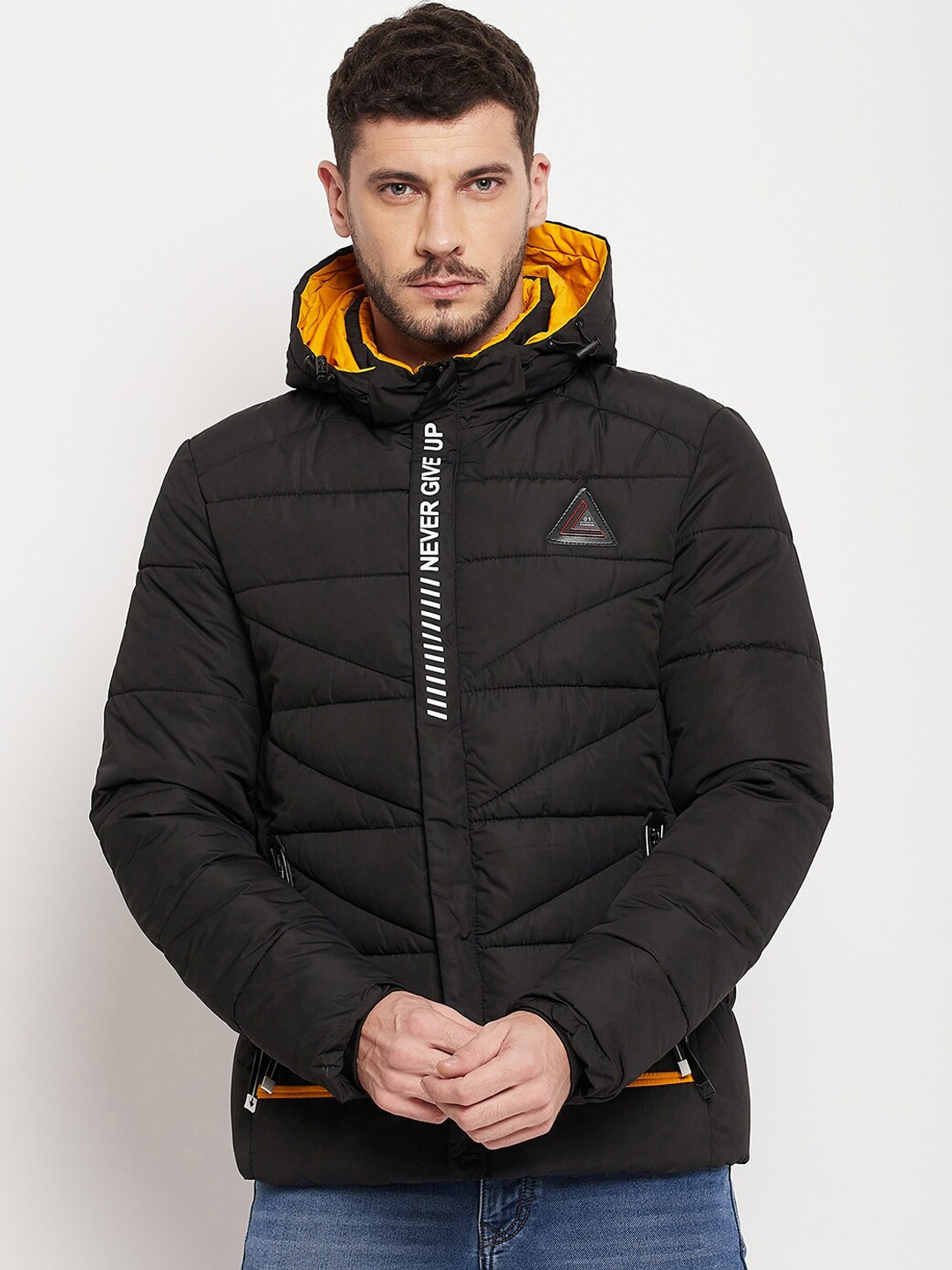 Buy Duke Men Black Yellow Padded Jacket - Jackets for Men 20896754 | Myntra