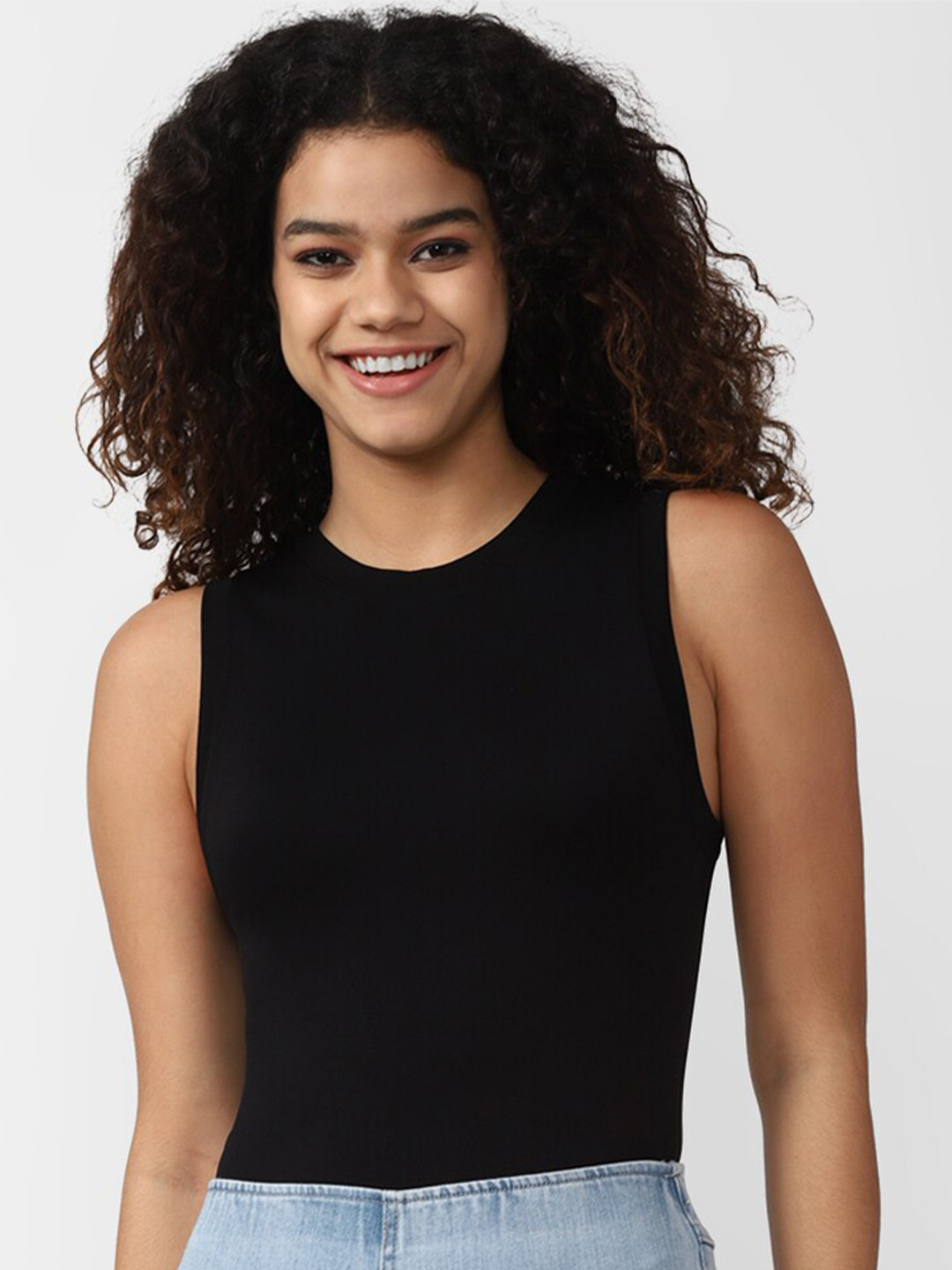 Buy FOREVER 21 Black Tank Top - Tops for Women 20897558 | Myntra