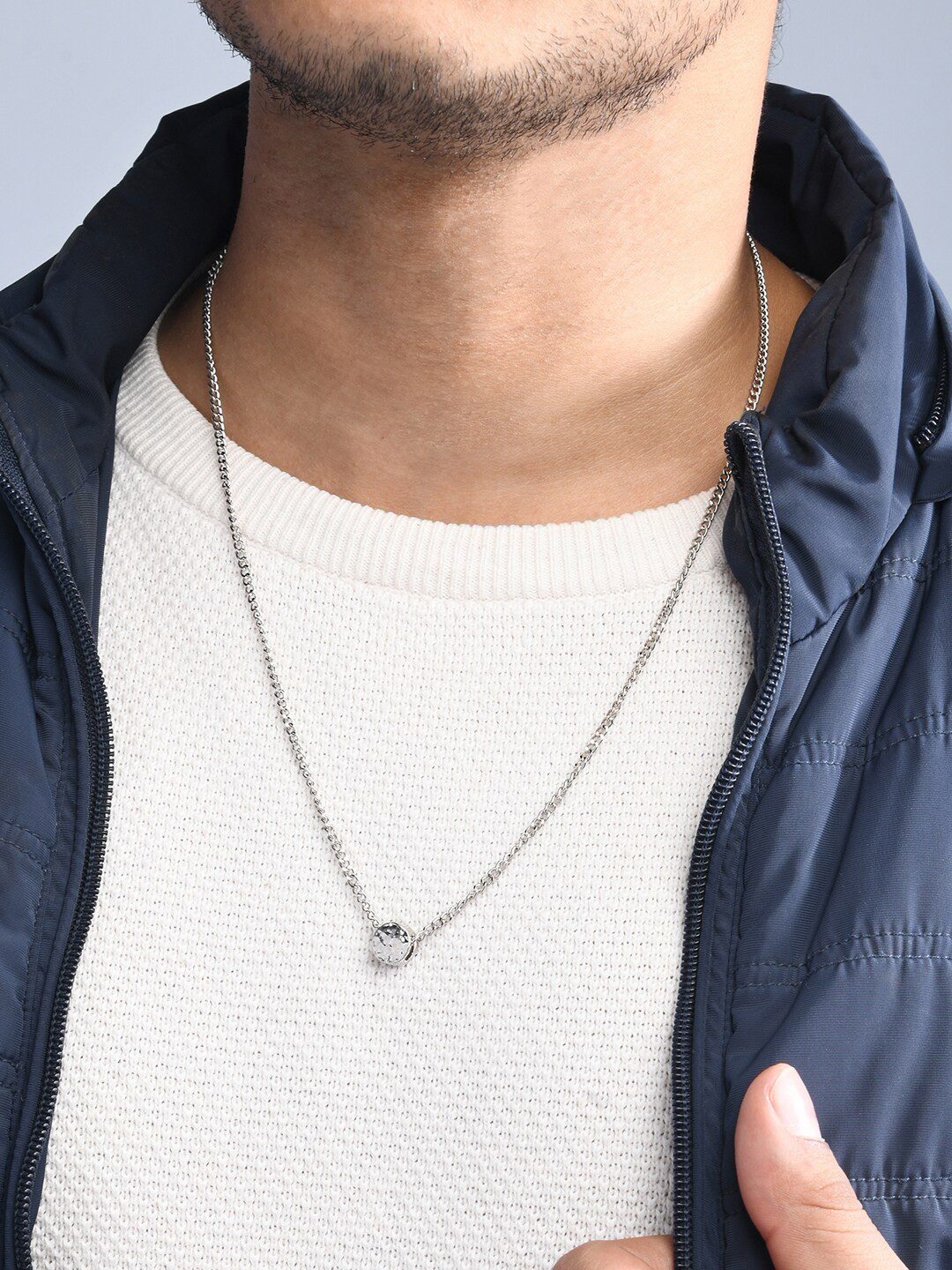 Buy The Bro Code Men Silver Plated Necklace - Necklace And Chains for ...
