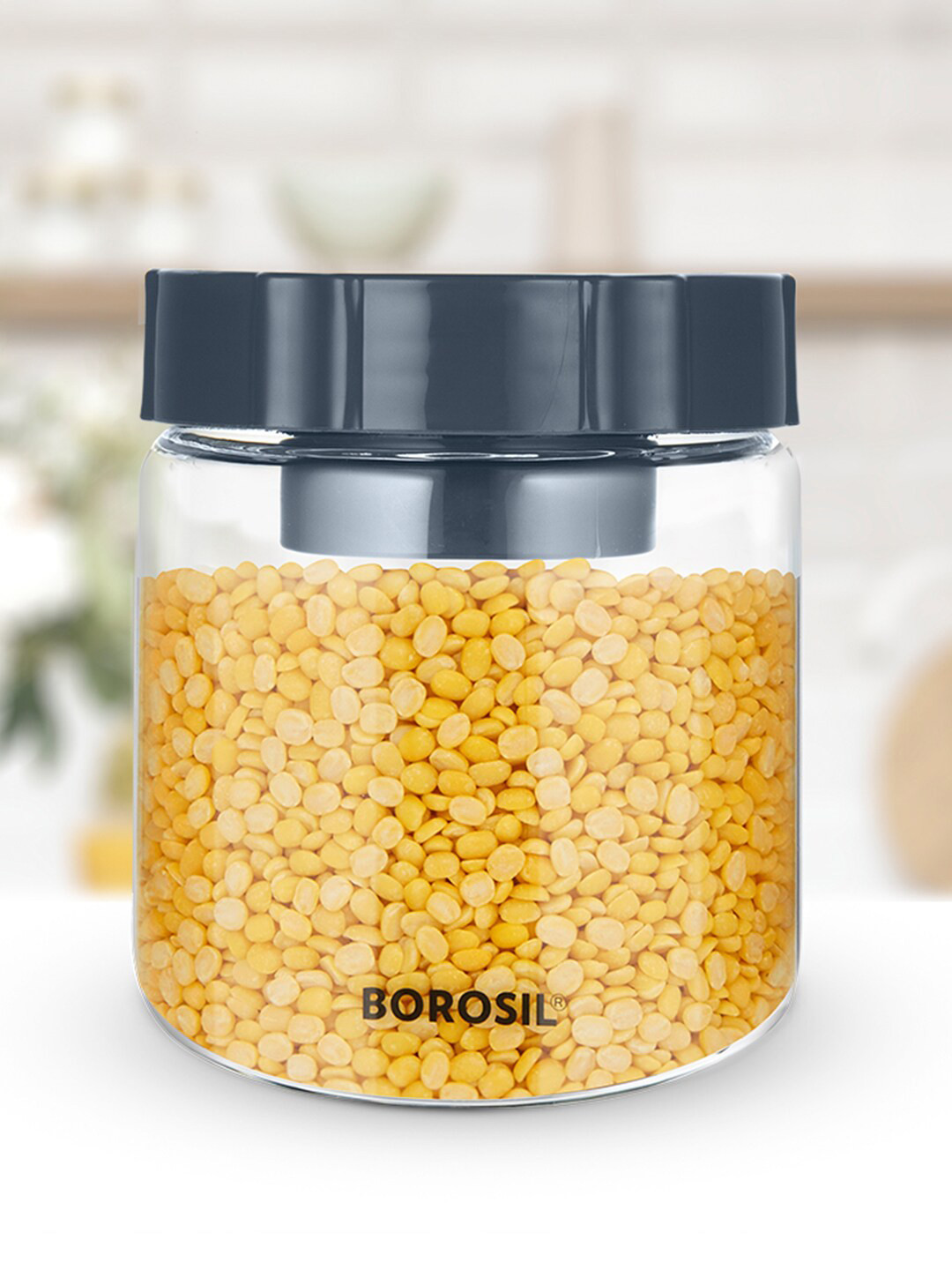 Buy BOROSIL Easy Scoop Endura Transparent Glass Jar With PP Lid & Scoop ...