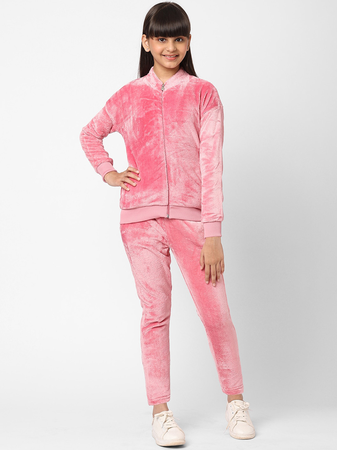 Buy Sweet Dreams Girls Pink Fleece Tracksuits - Tracksuits for Girls ...