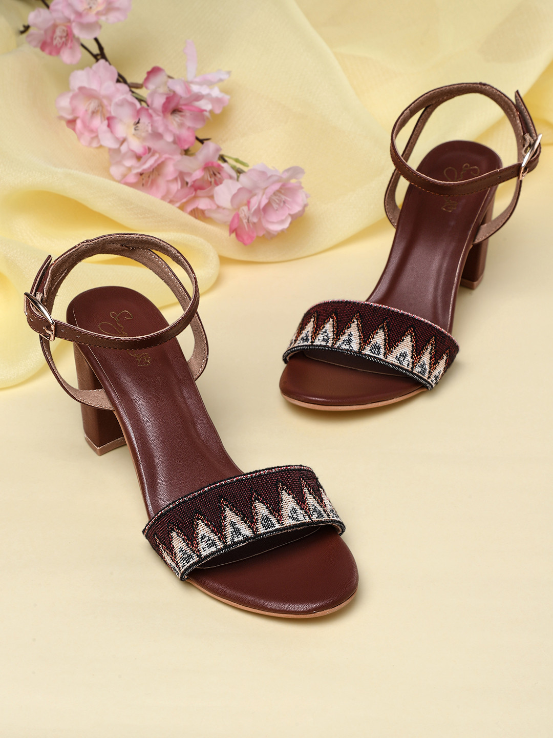 Buy Sangria Ethnic Motif Woven Design Heels - Heels for Women 20907232 ...