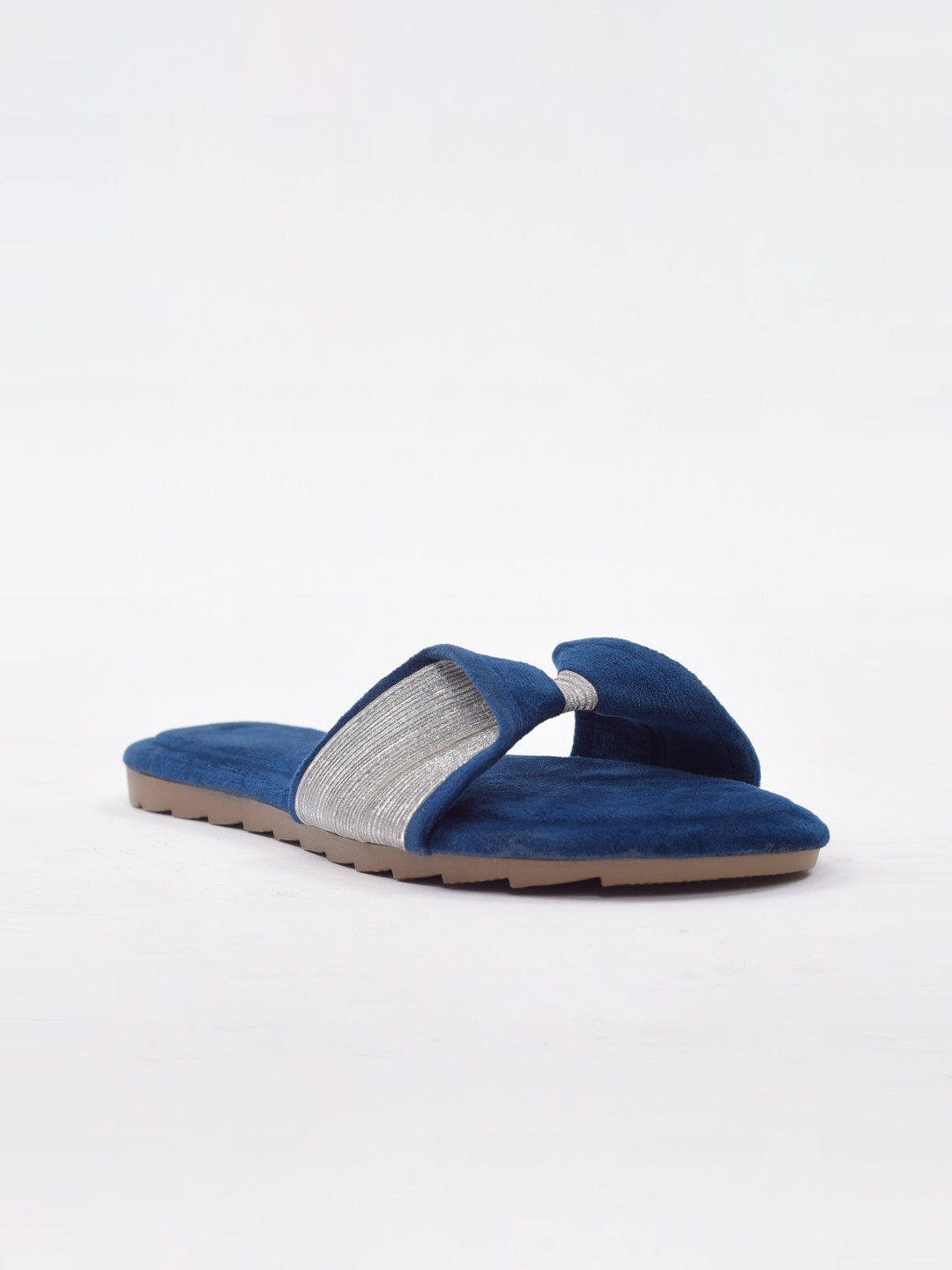 Buy Apratim Women Blue Open Toe Flats With Bows - Flats for Women ...