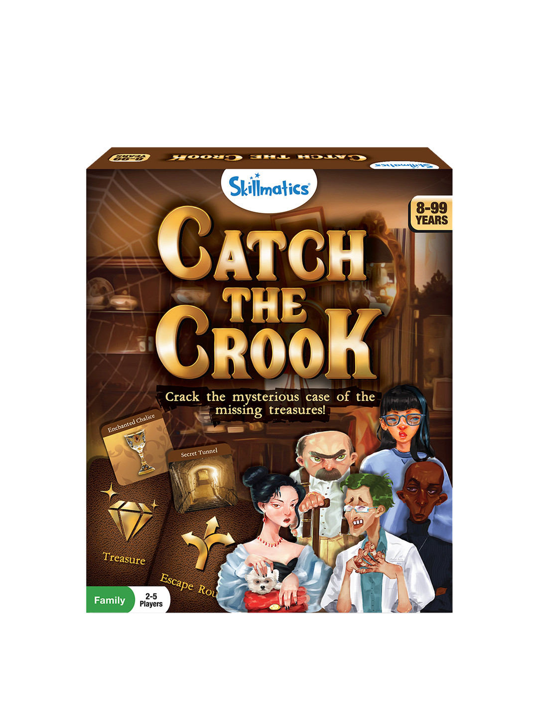 Buy Skillmatics Kids Brown & Gold Colored Catch The Crook Card Games ...
