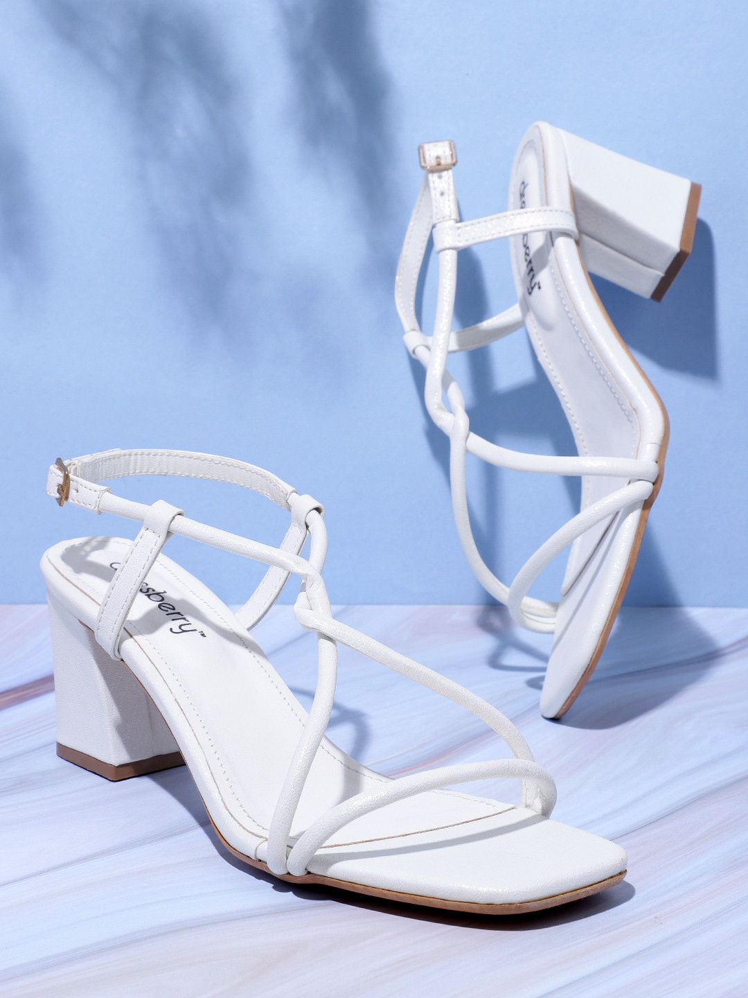 Buy DressBerry Women Sheen Effect Block Heels - Heels for Women ...