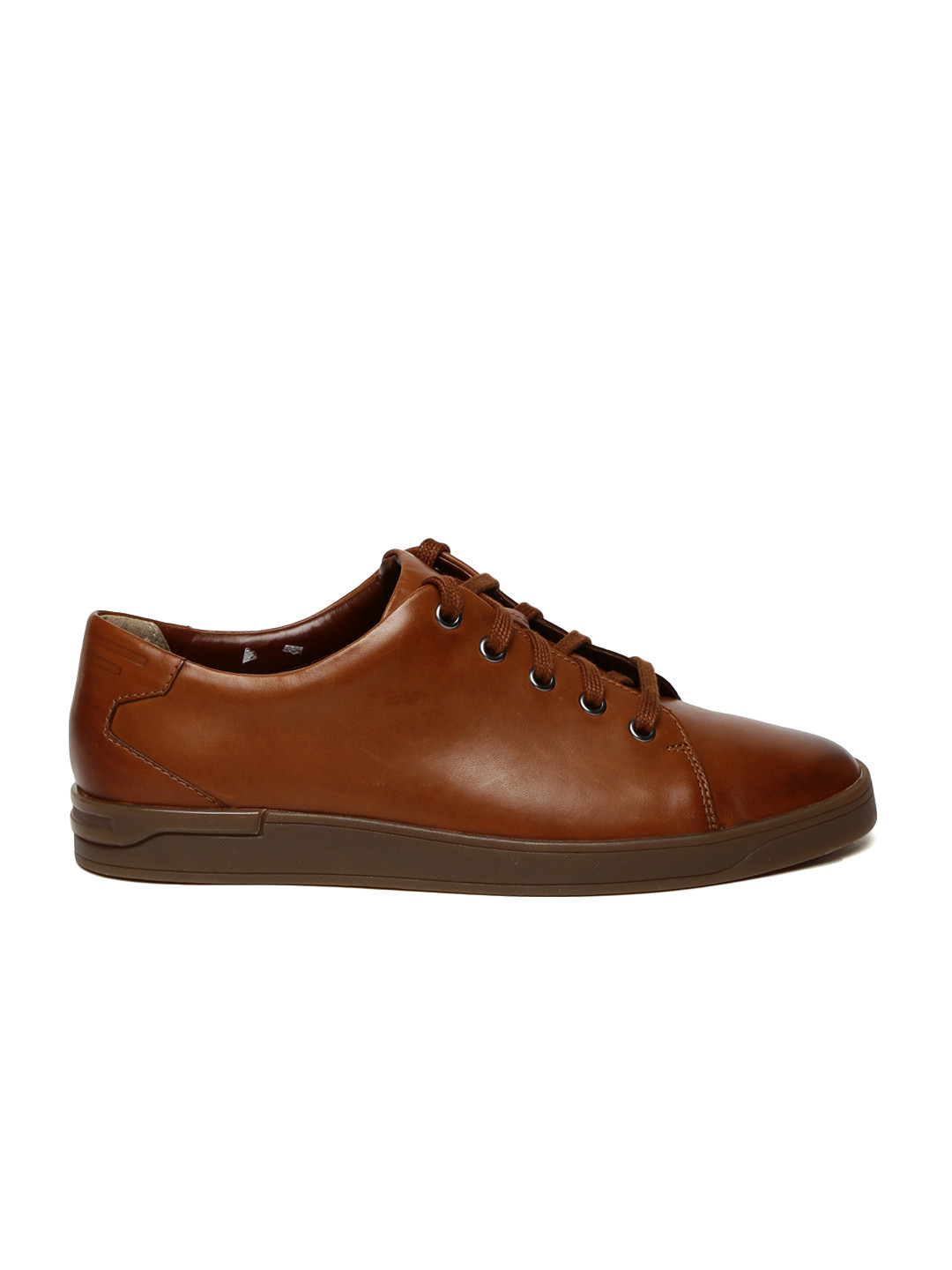 Buy Clarks Men Brown Leather Sneakers - Casual Shoes for Men 2092210 ...