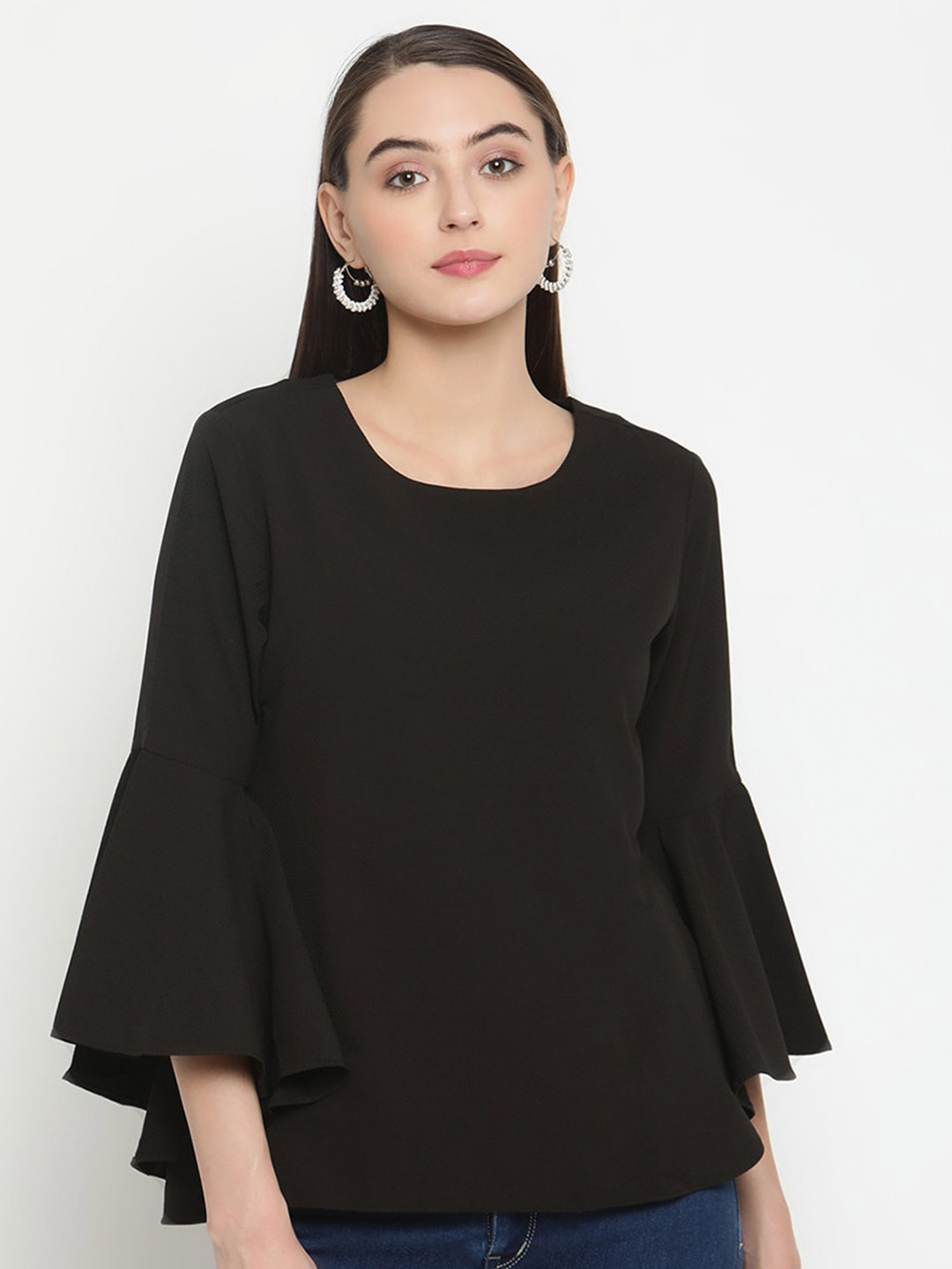 Buy Be Indi Black Crepe Top - Tops for Women 20922120 | Myntra