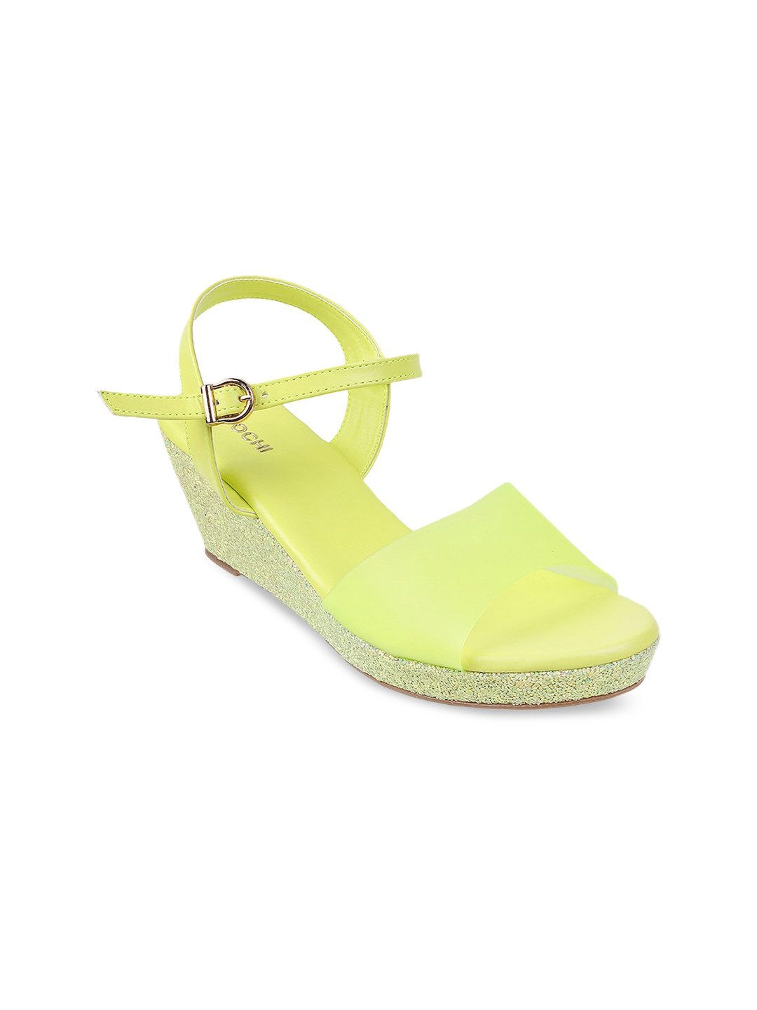 Buy Mochi Yellow Wedge Heels - Heels for Women 20922158 | Myntra