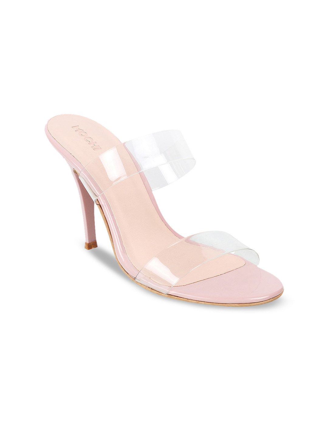 Buy Mochi Pink & Transparent Stiletto Heels - Heels for Women 20922260 ...