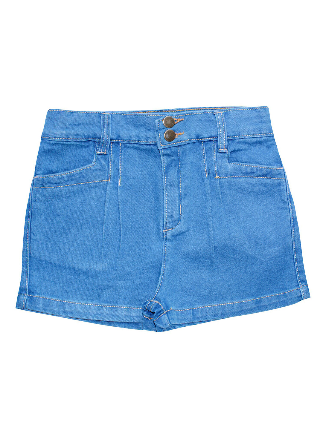 Buy KiddoPanti Girls Blue Denim Denim Shorts - Shorts for Girls ...