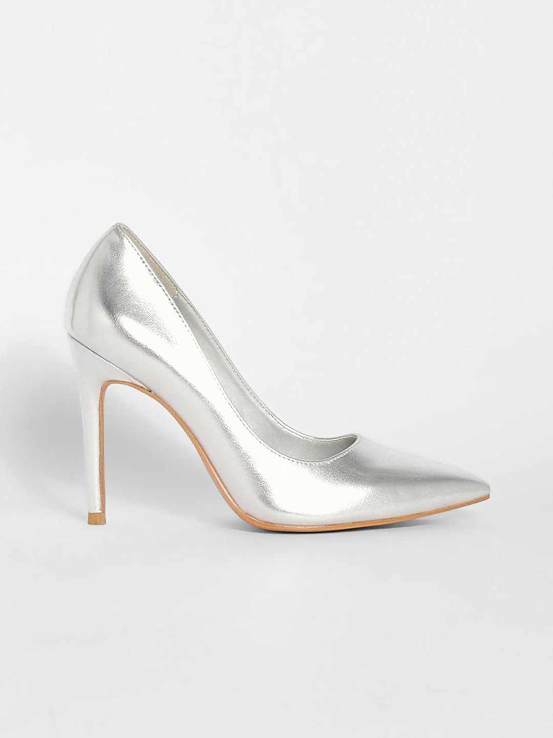 Buy Boohoo Silver Toned Party Pumps - Heels for Women 20924868 | Myntra