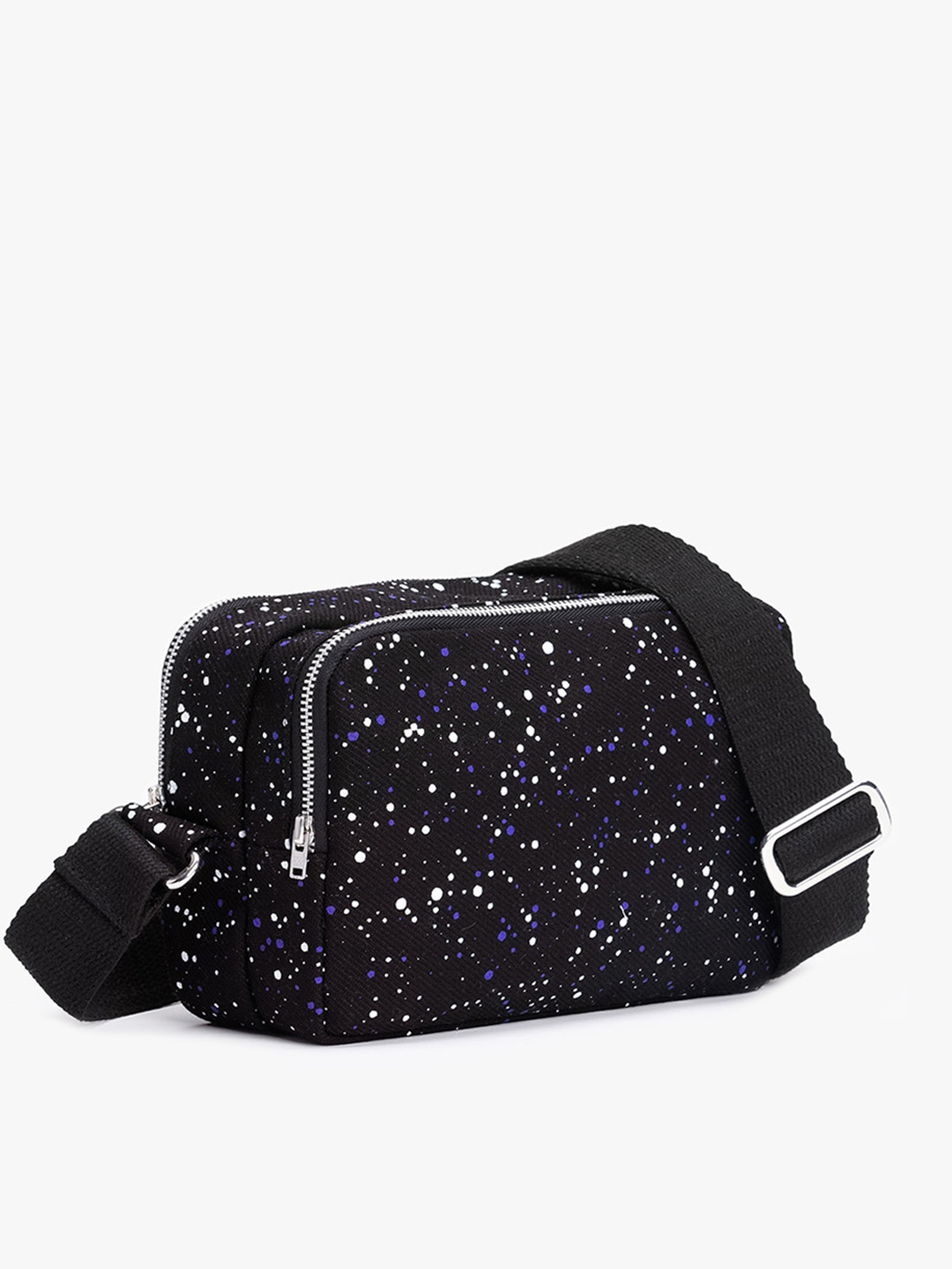 Buy EcoRight Black Cotton Printed Structured Sling Bag - Handbags for ...